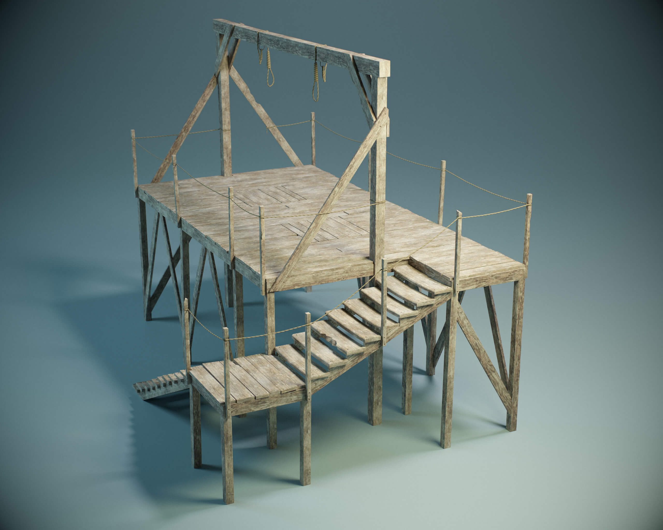 Gallows Scaffold - 3D Model by YuriBarinov