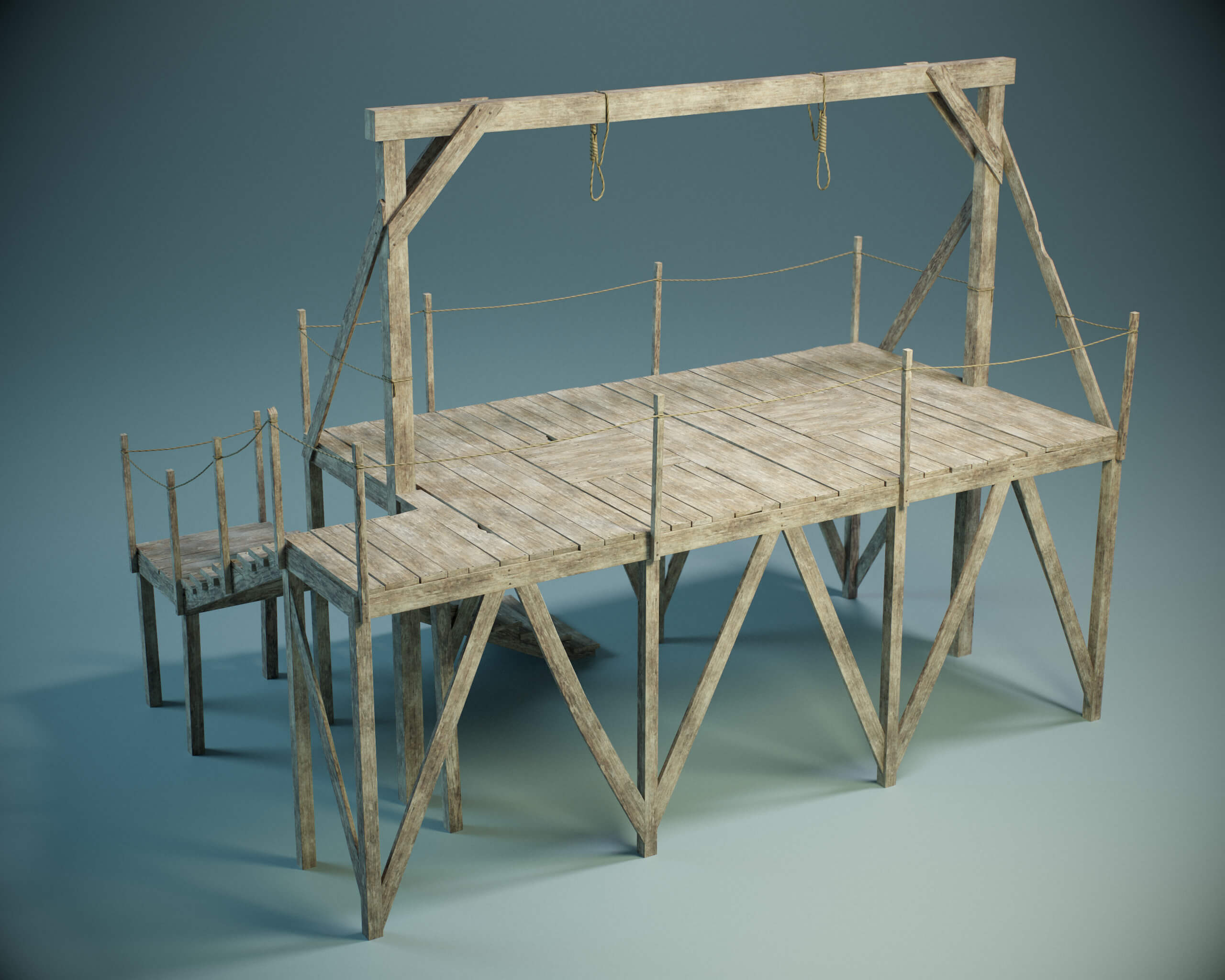 Gallows Scaffold - 3D Model by YuriBarinov