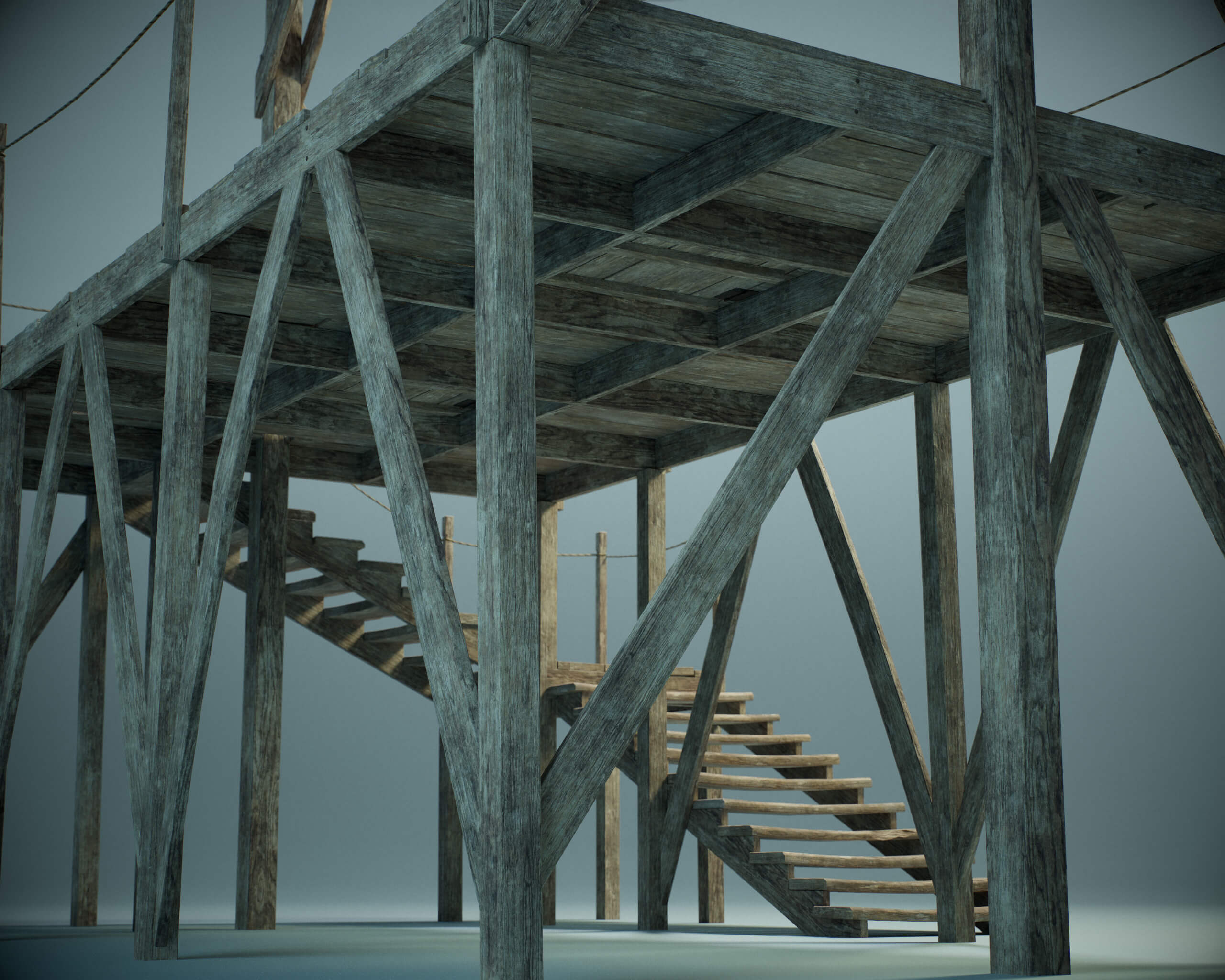Gallows Scaffold - 3D Model by YuriBarinov