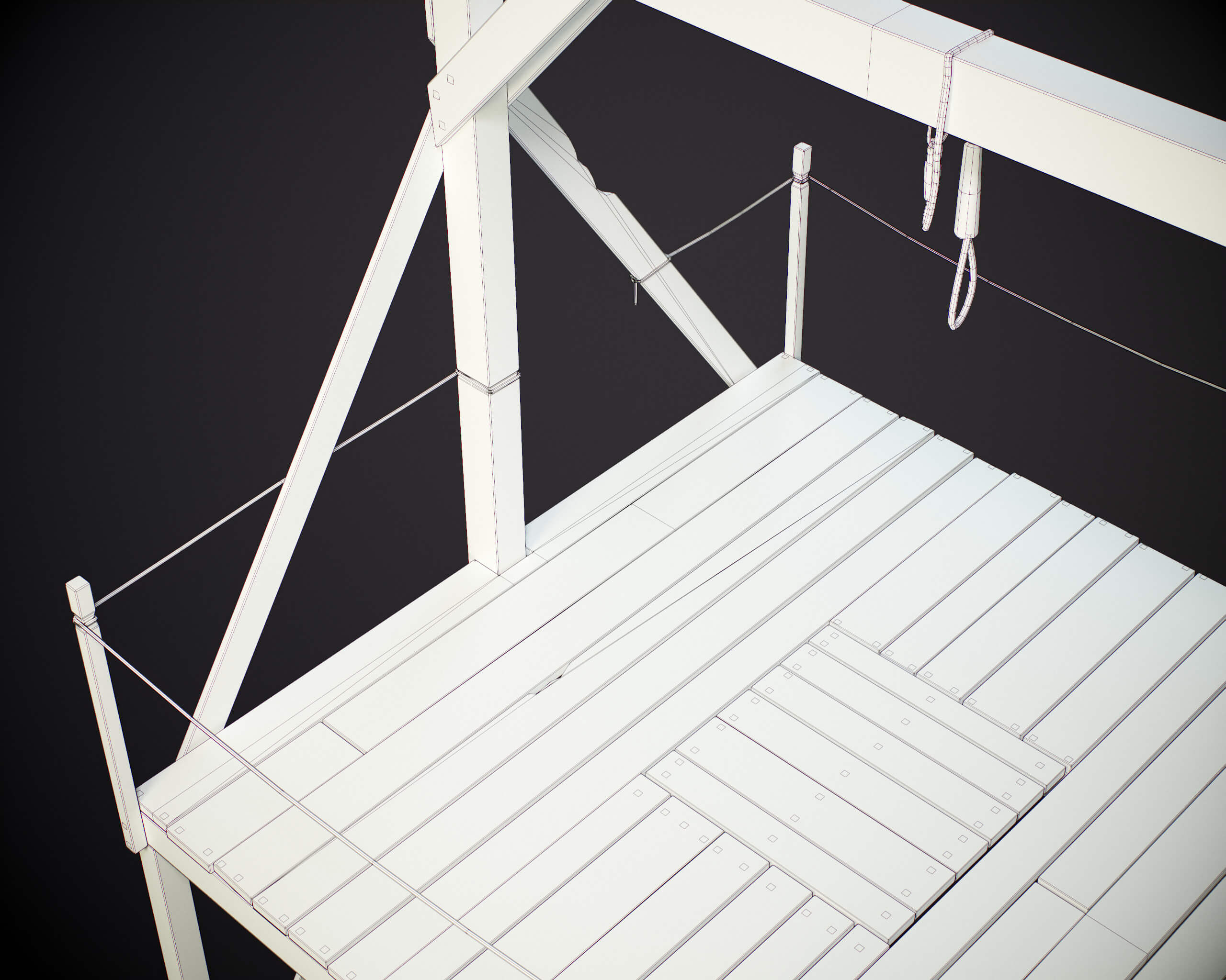 Gallows Scaffold - 3D Model by YuriBarinov