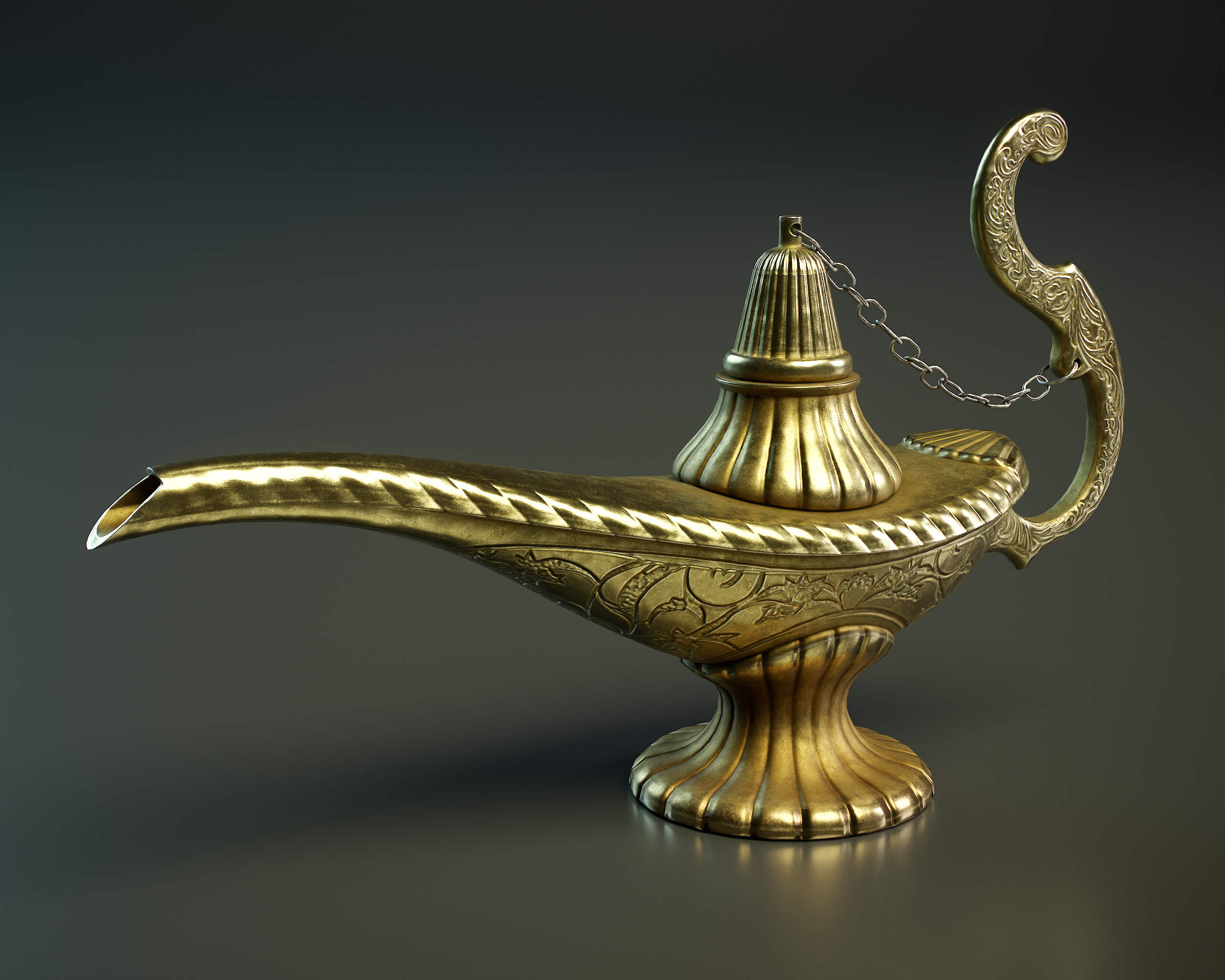 Genie Lamp PBR - 3D Model by YuriBarinov