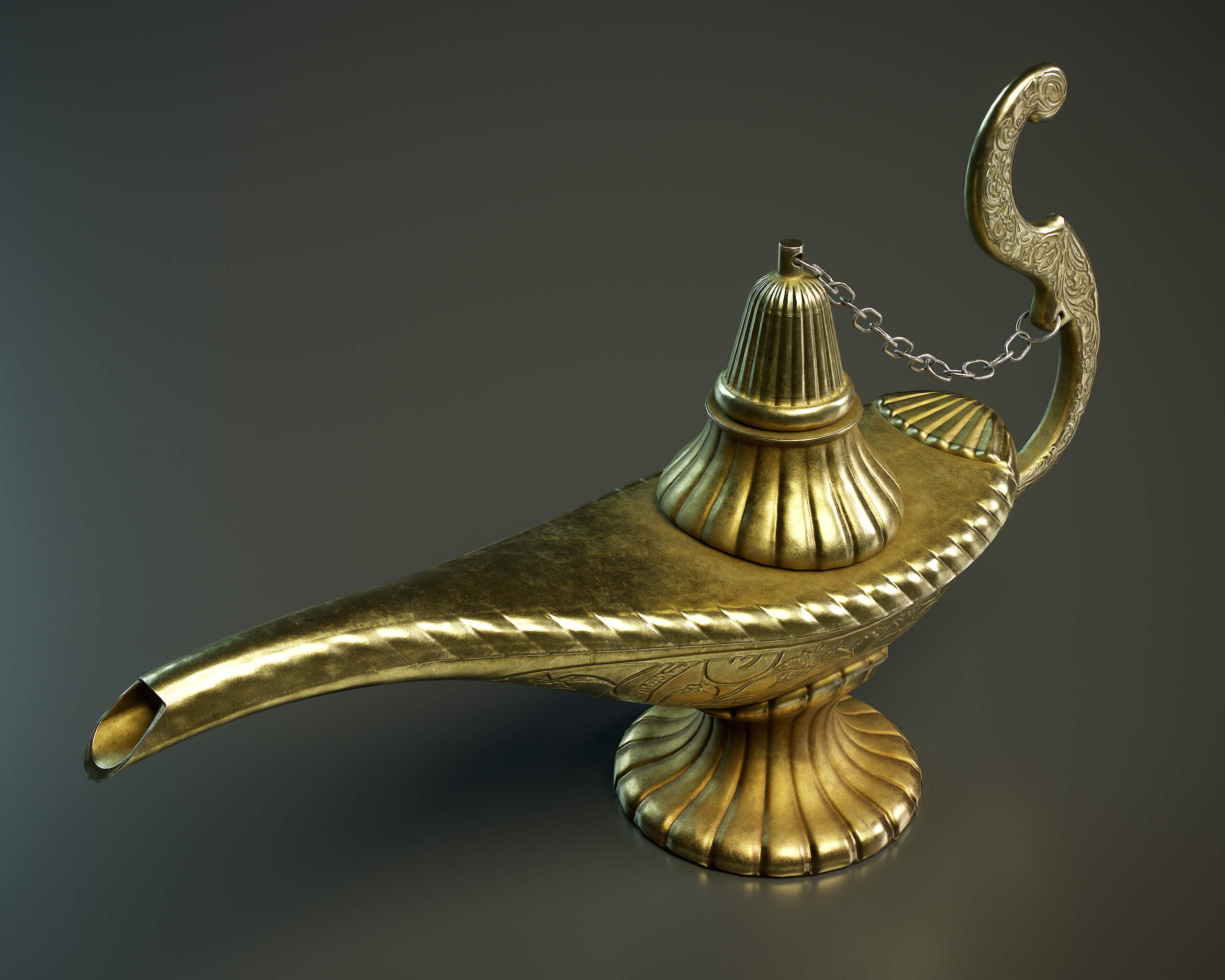 Genie Lamp PBR - 3D Model by YuriBarinov