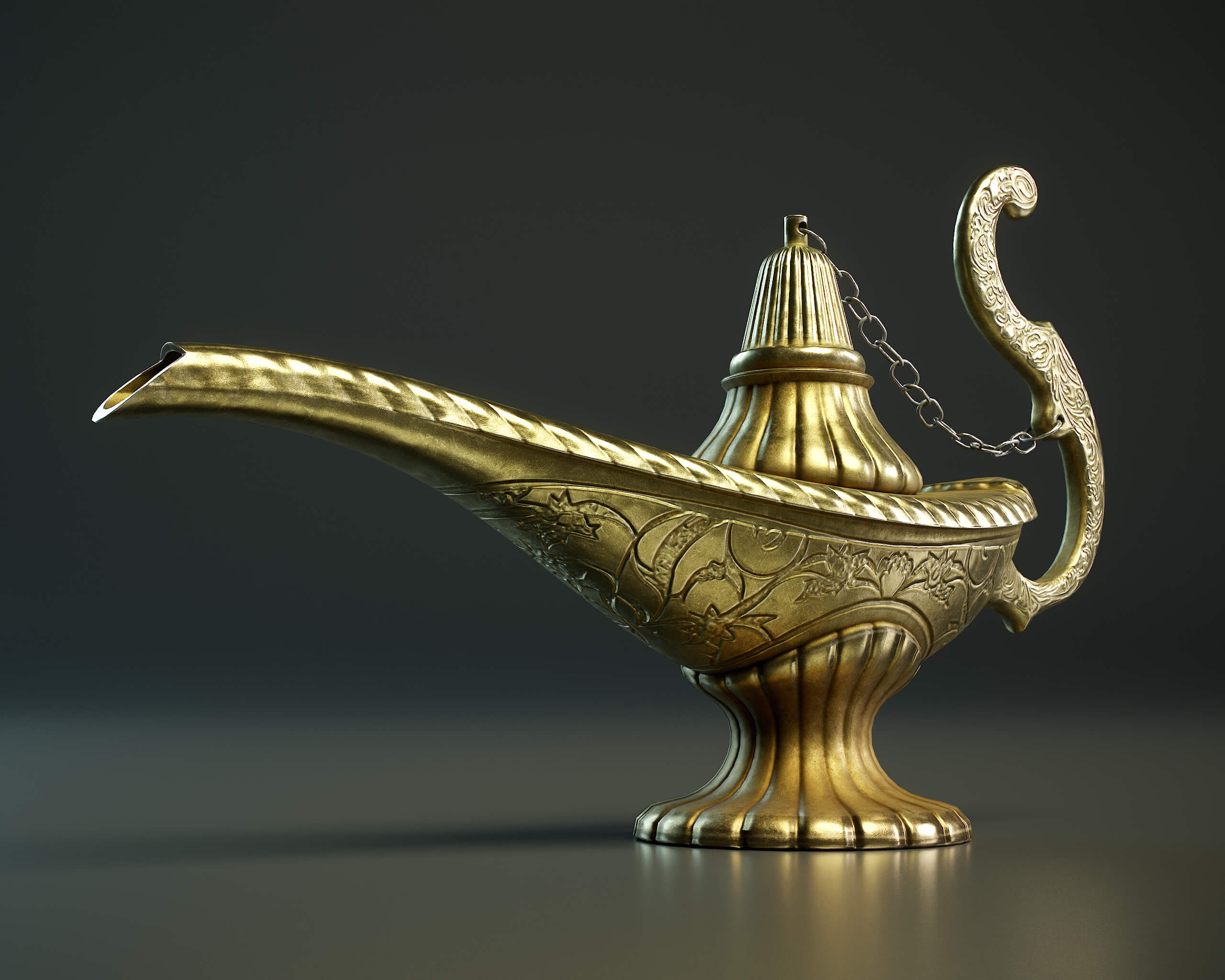 Genie Lamp PBR - 3D Model by YuriBarinov
