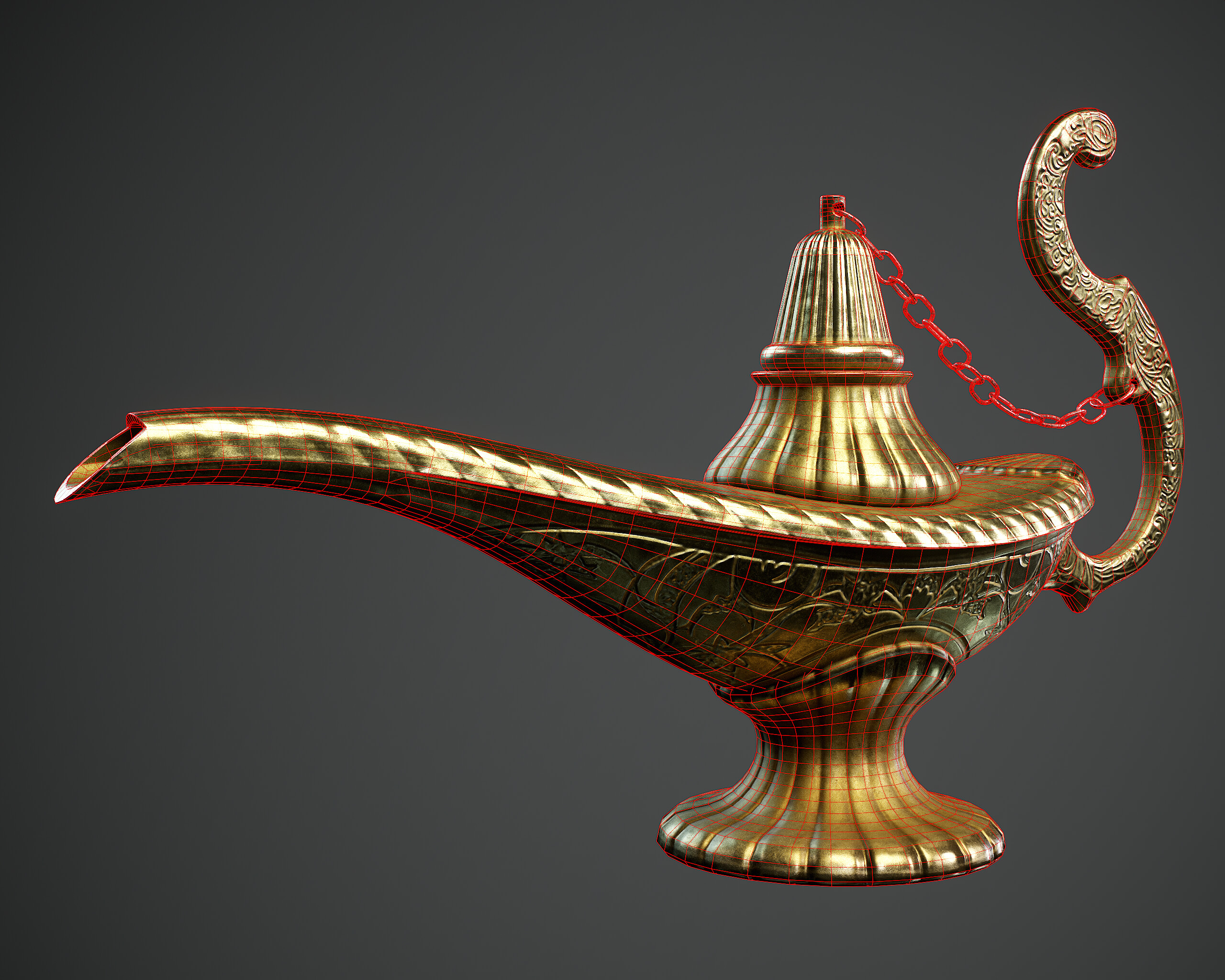 Genie Lamp PBR - 3D Model by YuriBarinov