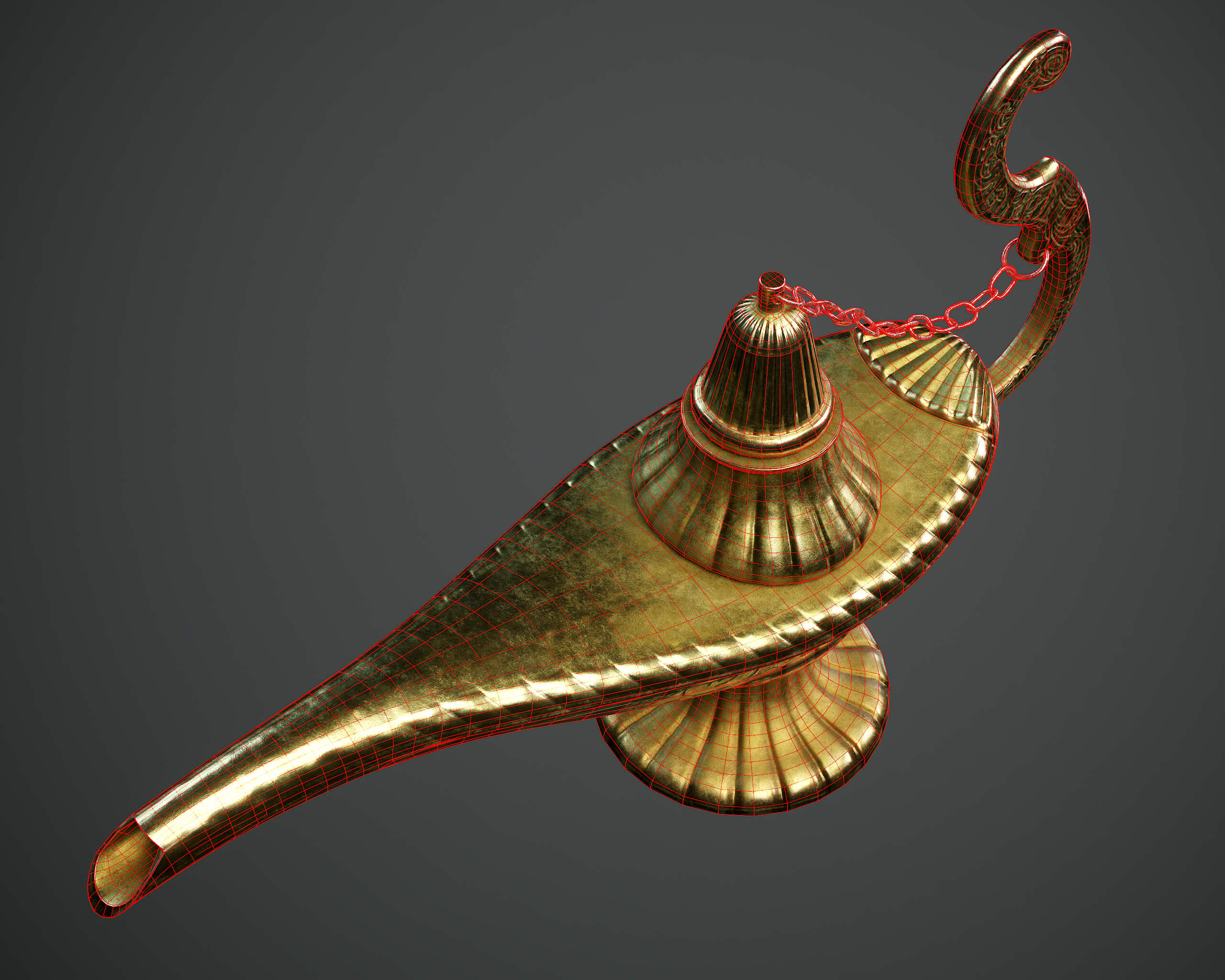 Genie Lamp PBR - 3D Model by YuriBarinov