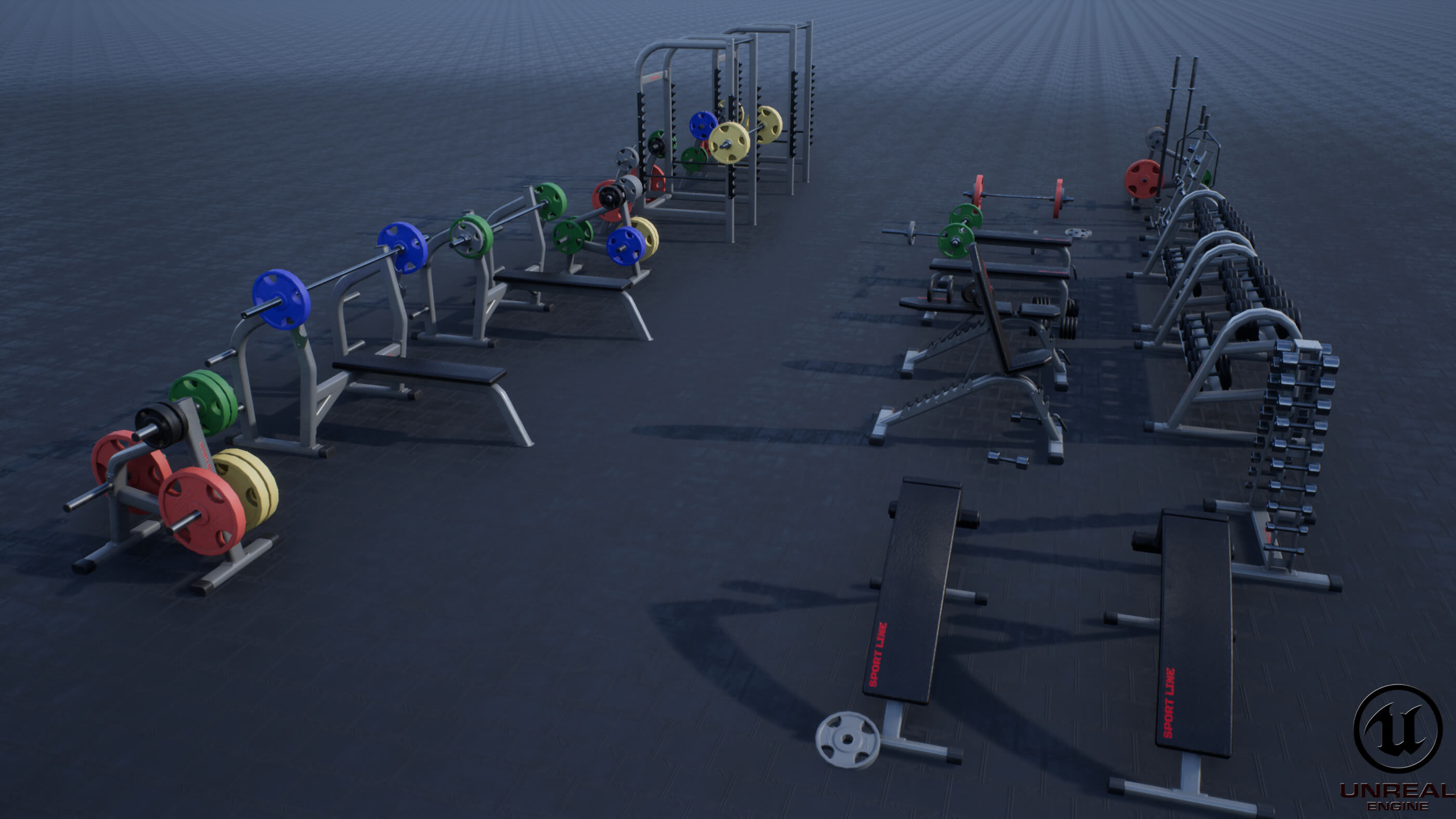 Gym Props Pack 01 - 3D Model by YuriBarinov
