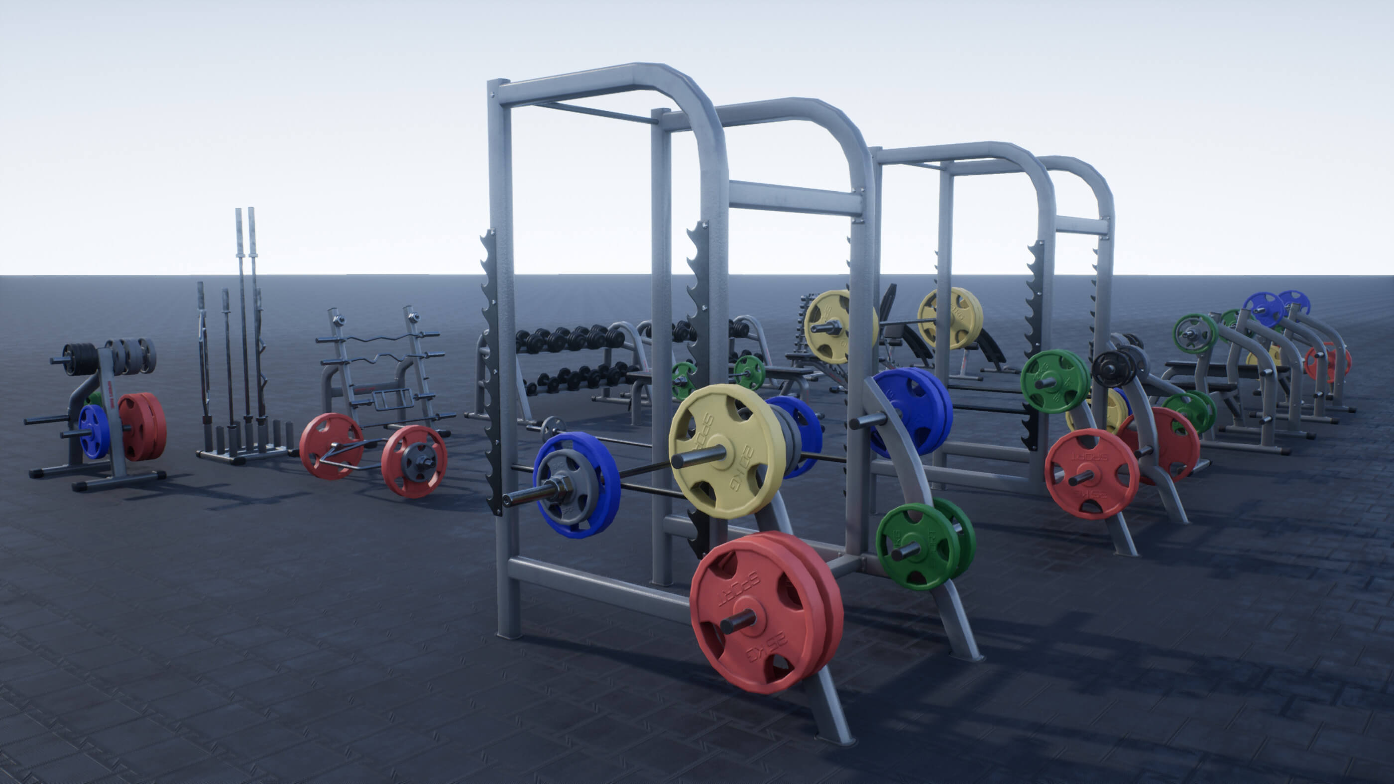 Gym Props Pack 01 - 3D Model by YuriBarinov
