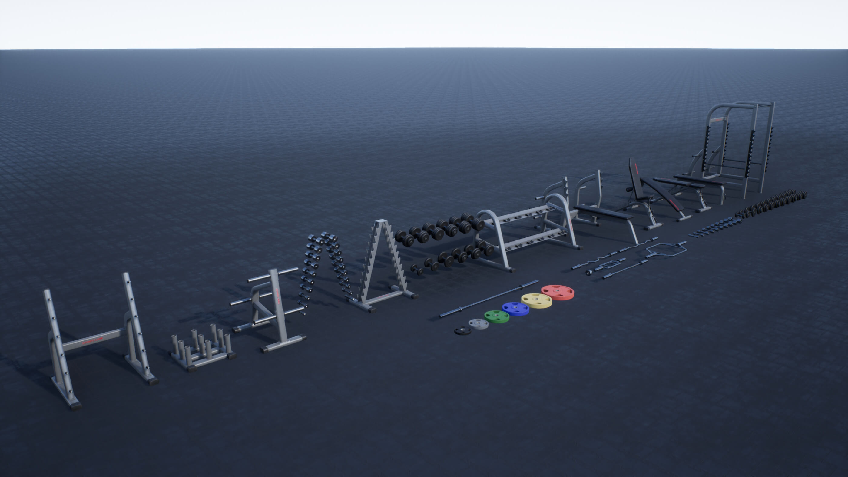 Gym Props Pack 01 - 3D Model by YuriBarinov