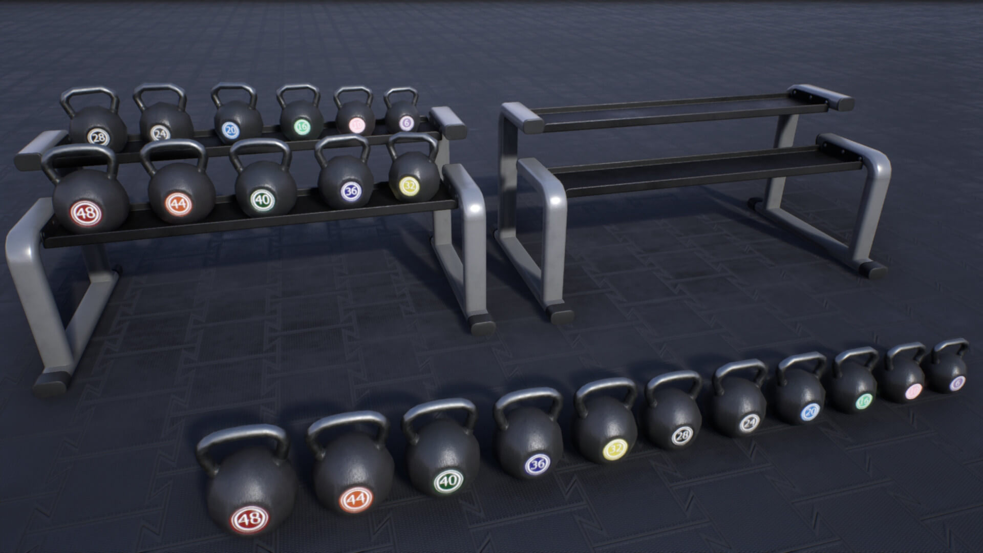 Gym Props Pack 02 PBR Game Ready - 3D Model by YuriBarinov