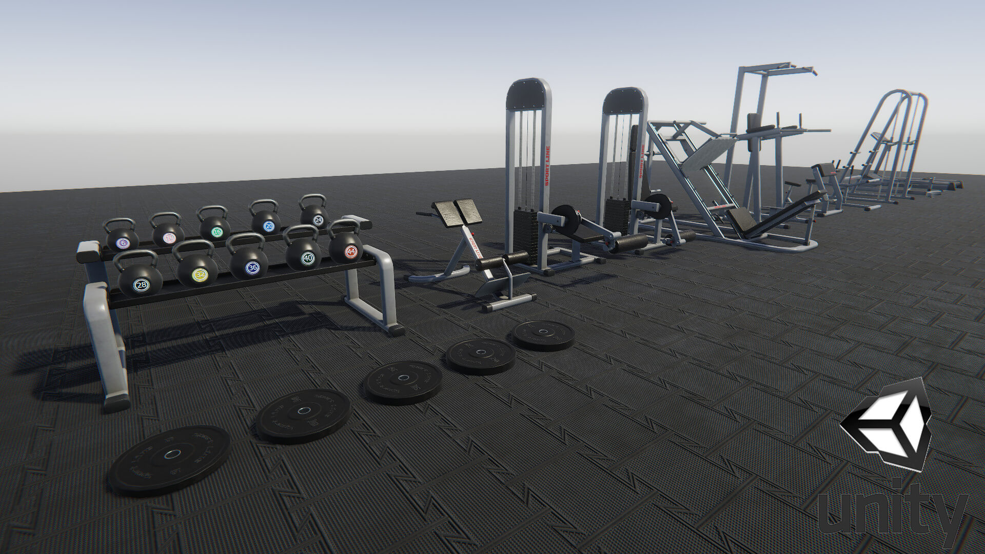 Gym Props Pack 02 PBR Game Ready - 3D Model by YuriBarinov