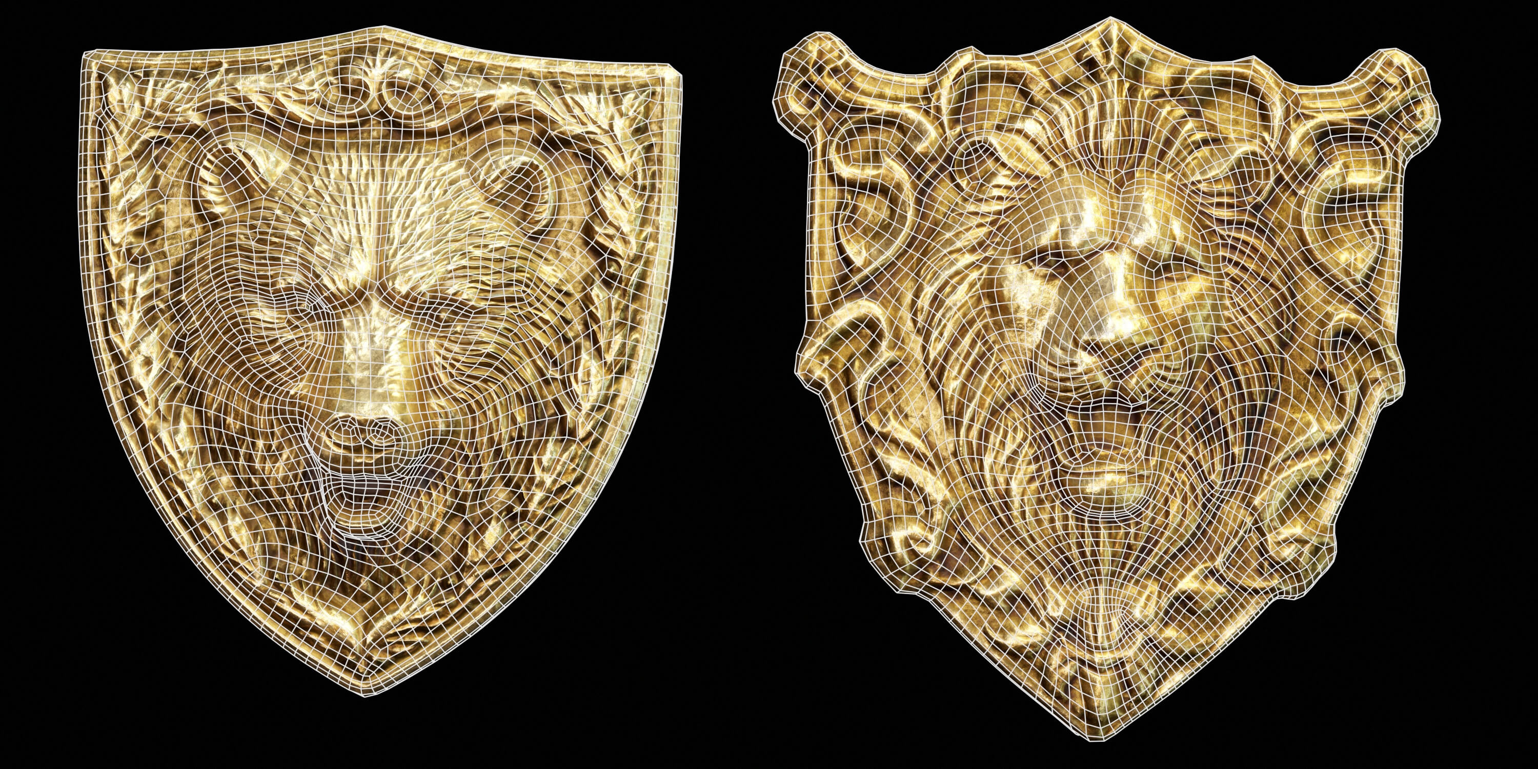 Heraldic Emblem Set PBR - 3D Model by YuriBarinov