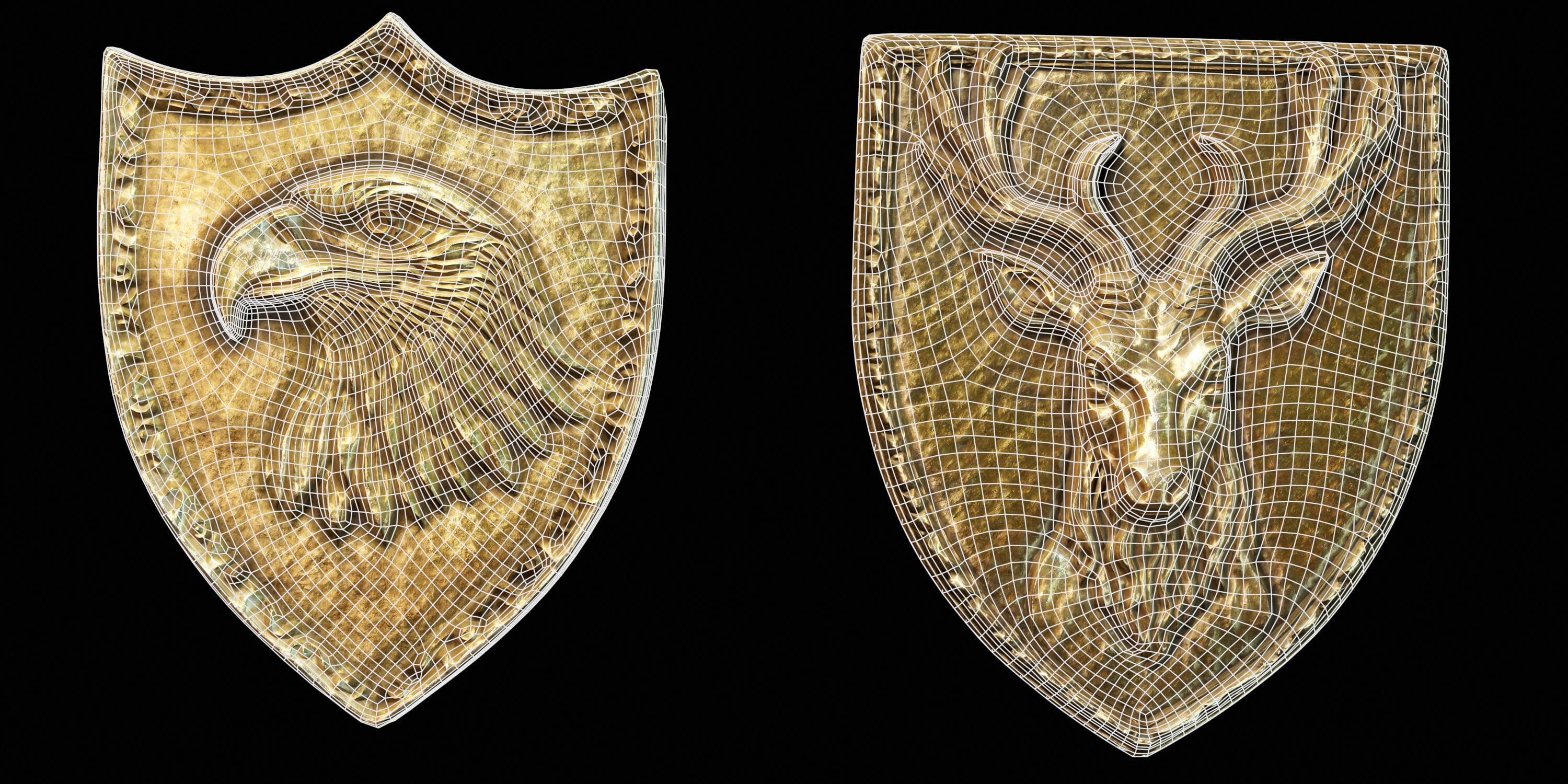 Heraldic Emblem Set PBR - 3D Model by YuriBarinov