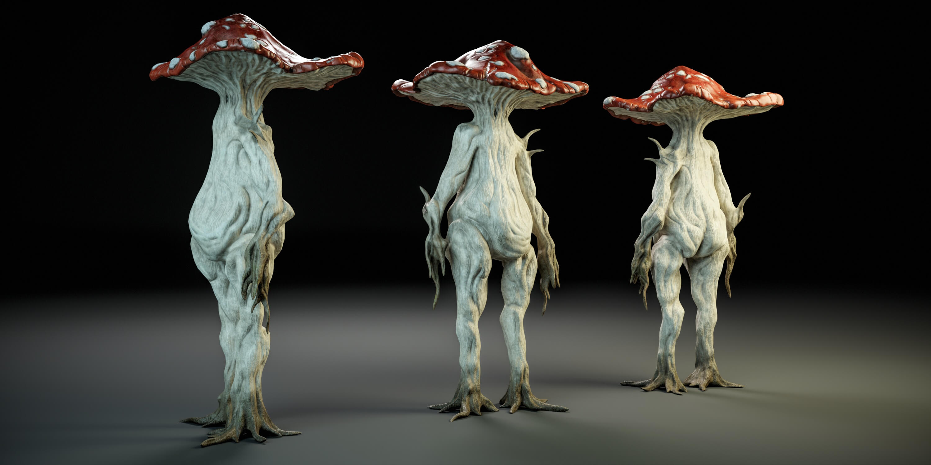 Humanoid Mushroom PBR - 3D Model by YuriBarinov