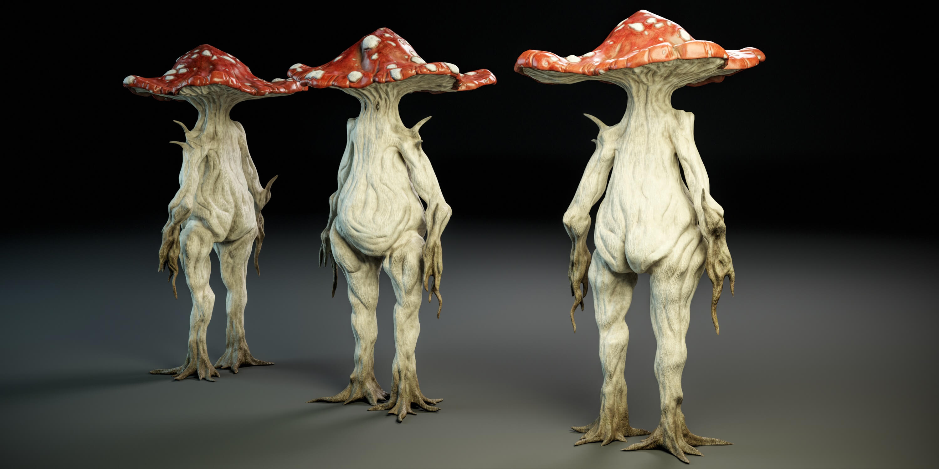 Humanoid Mushroom PBR - 3D Model by YuriBarinov