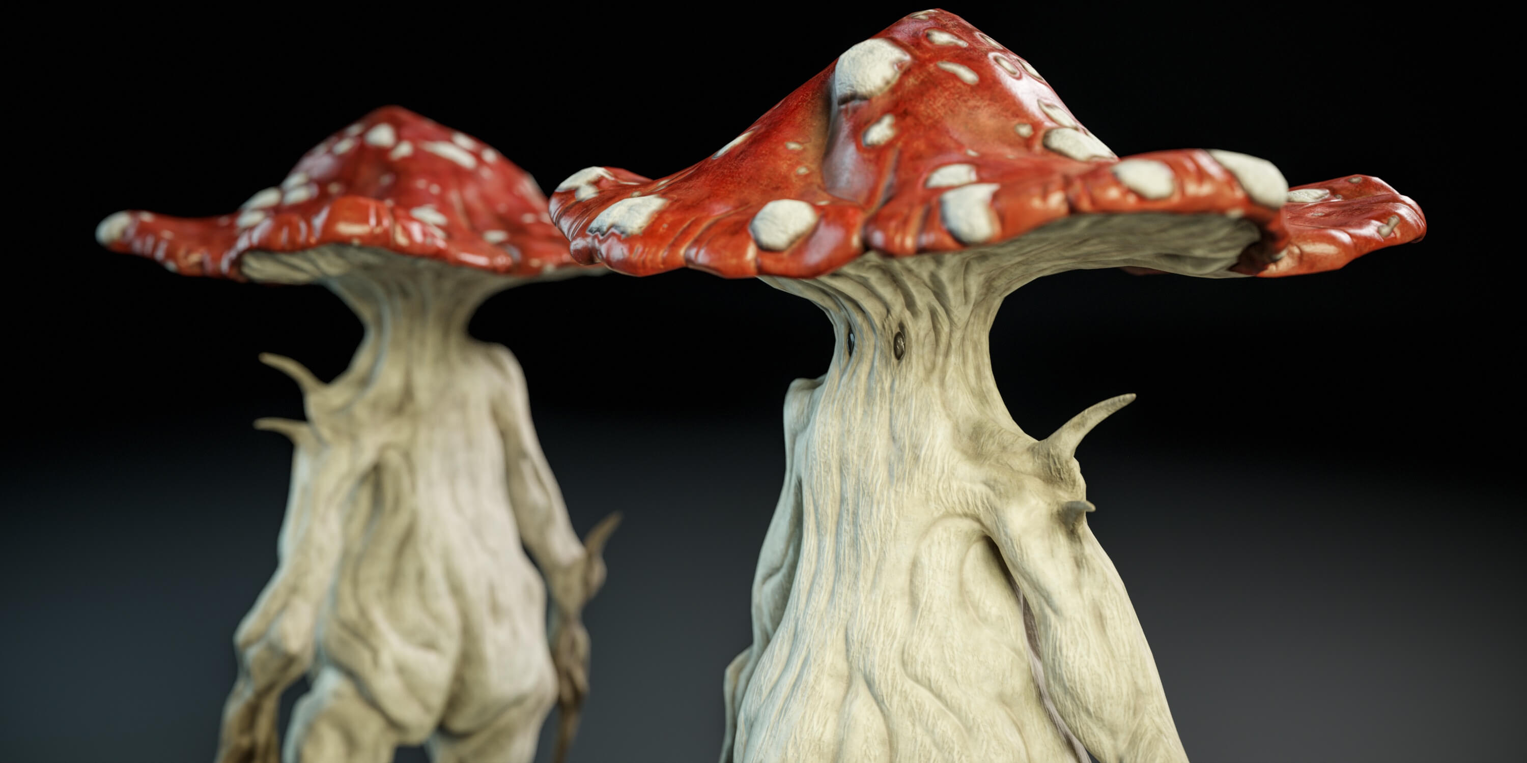 Humanoid Mushroom PBR - 3D Model by YuriBarinov
