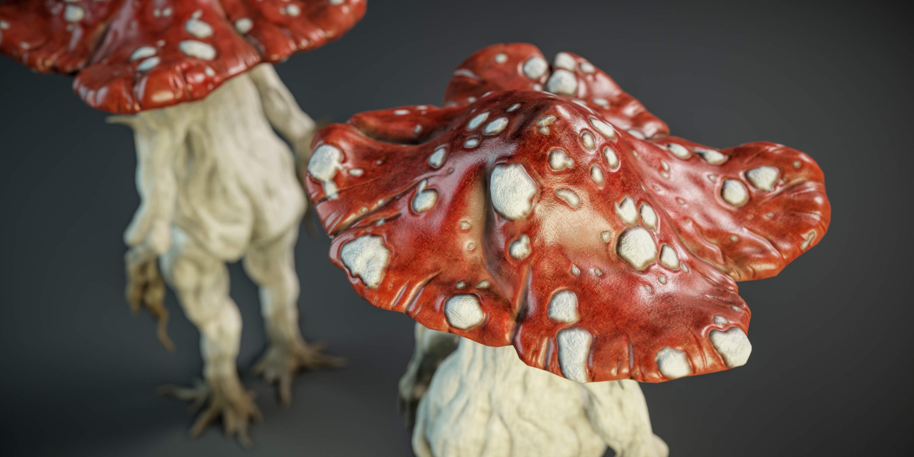 Humanoid Mushroom PBR - 3D Model by YuriBarinov