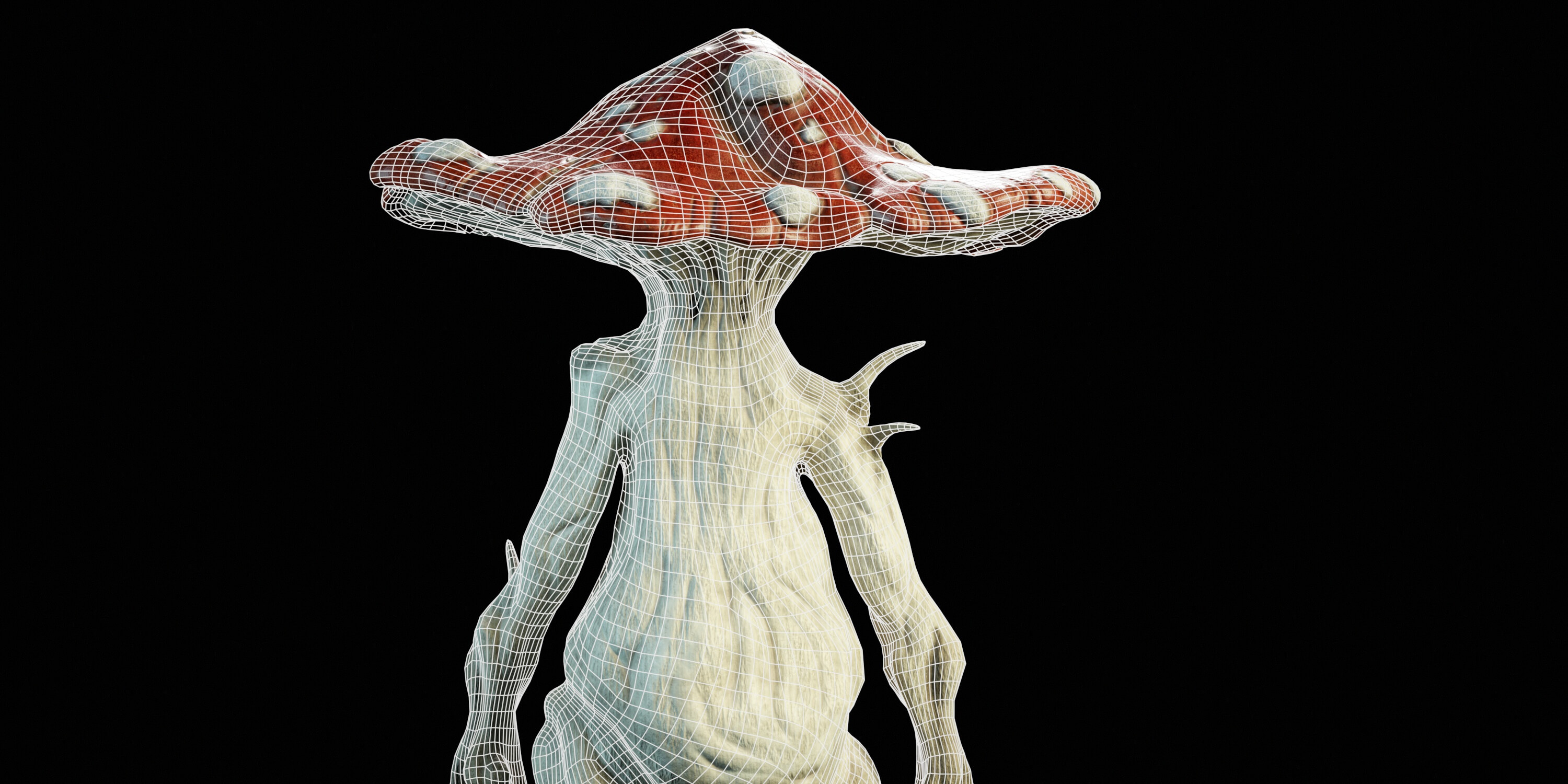 Humanoid Mushroom PBR - 3D Model by YuriBarinov