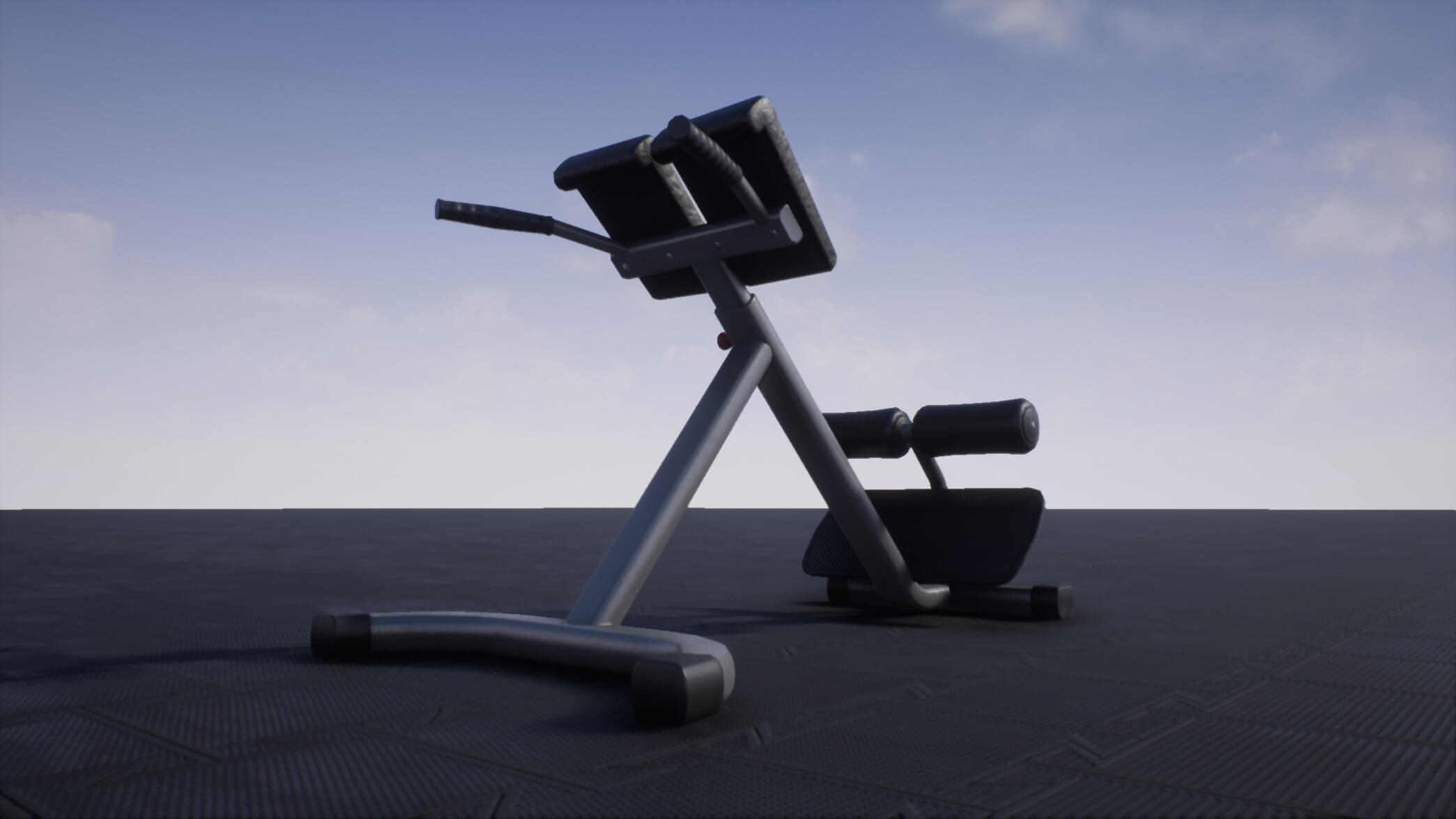 Hyperextension Bench PBR Game Ready - 3D Model by YuriBarinov