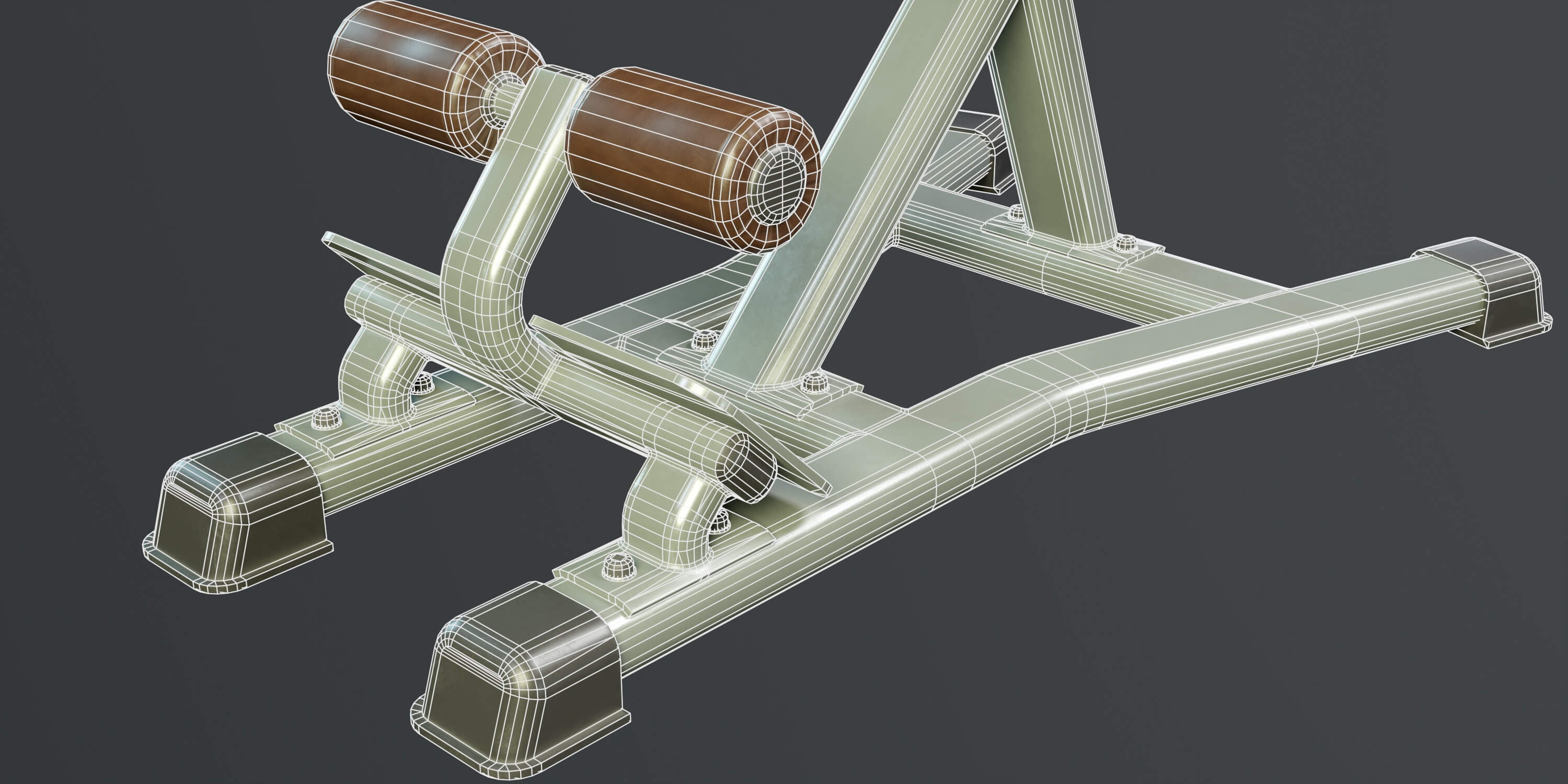 Hyperextension Bench PBR - 3D Model by YuriBarinov