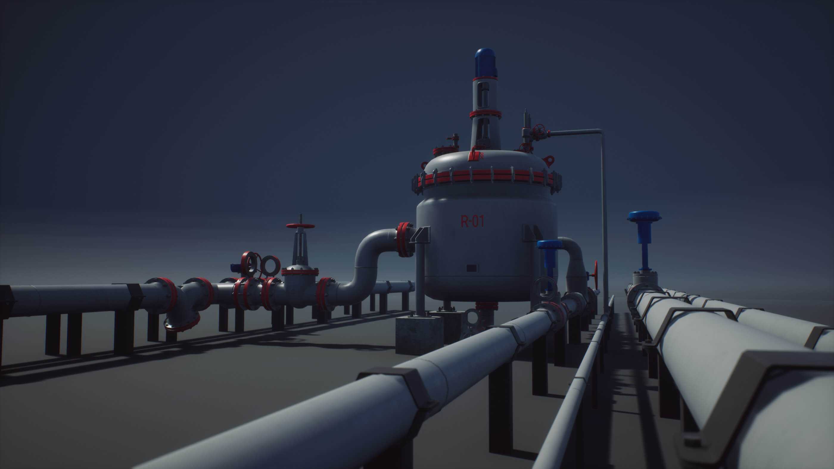 Industrial Agitated Reactor PBR Game Ready - 3D Model by YuriBarinov