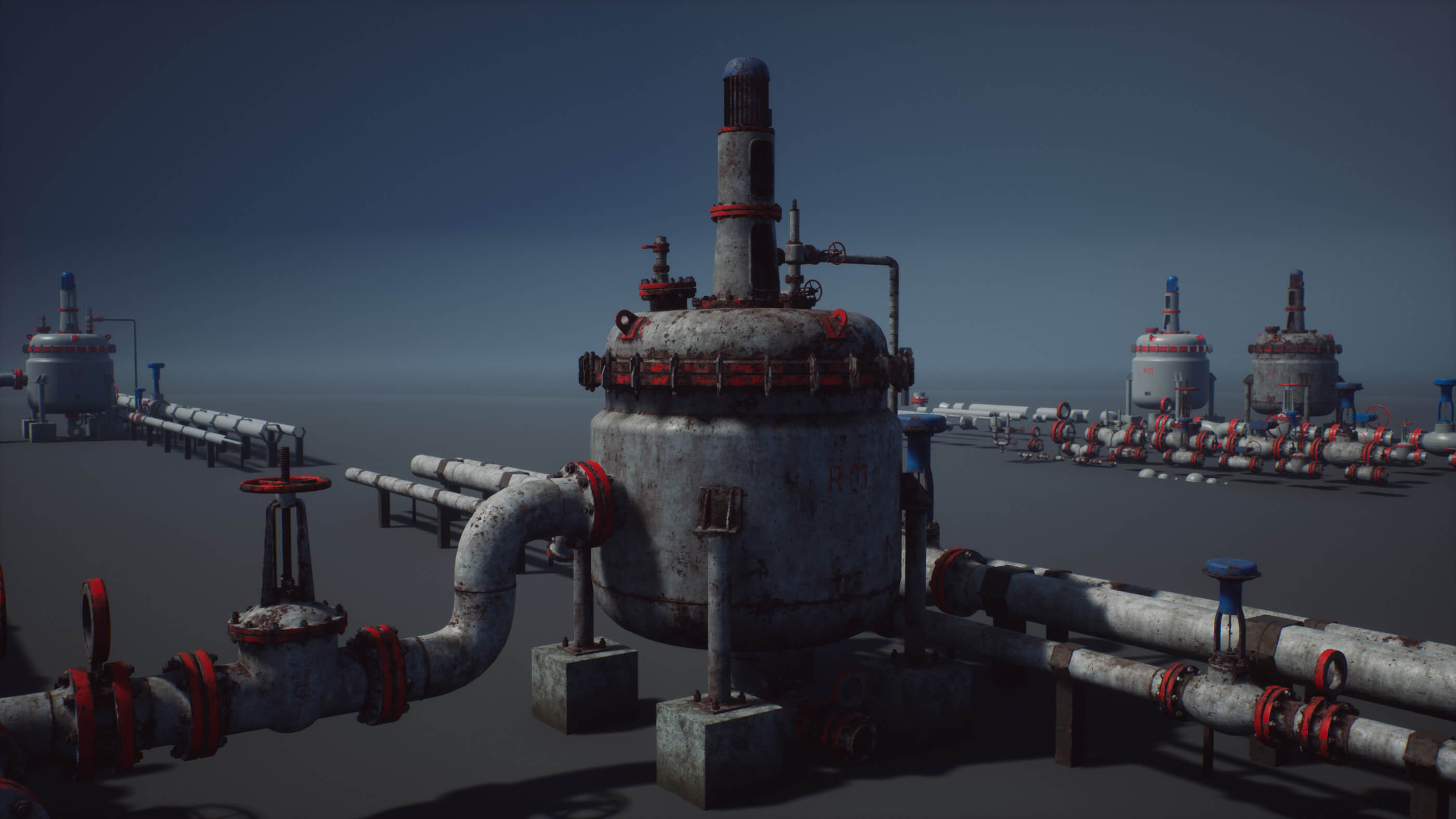 Industrial Agitated Reactor PBR Game Ready - 3D Model by YuriBarinov
