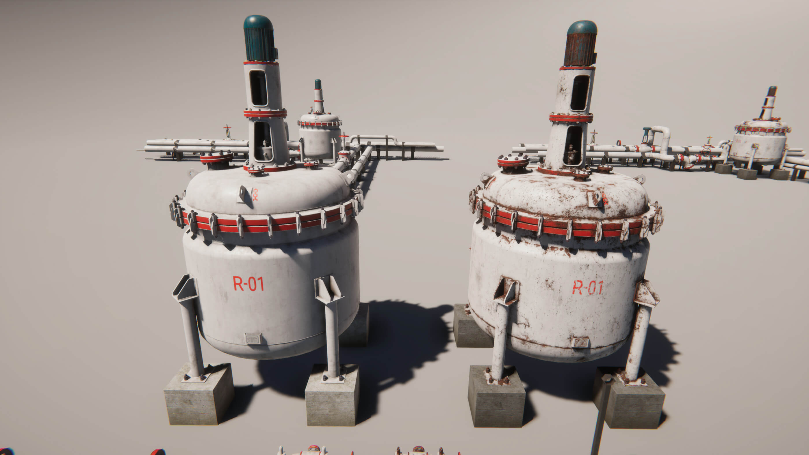 Industrial Agitated Reactor PBR Game Ready - 3D Model by YuriBarinov