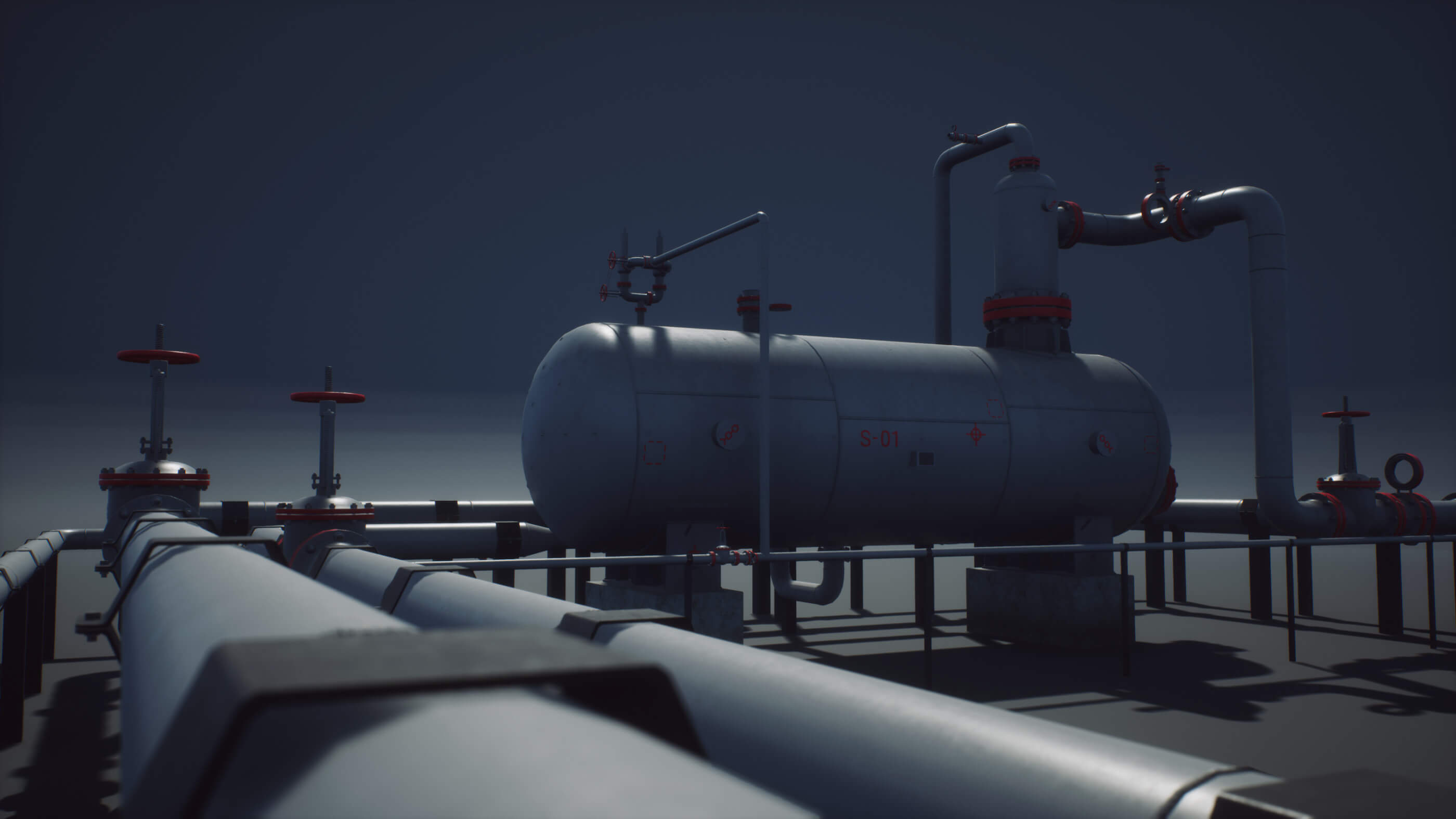 Industrial Vessel Separator PBR Game Ready - 3D Model by YuriBarinov