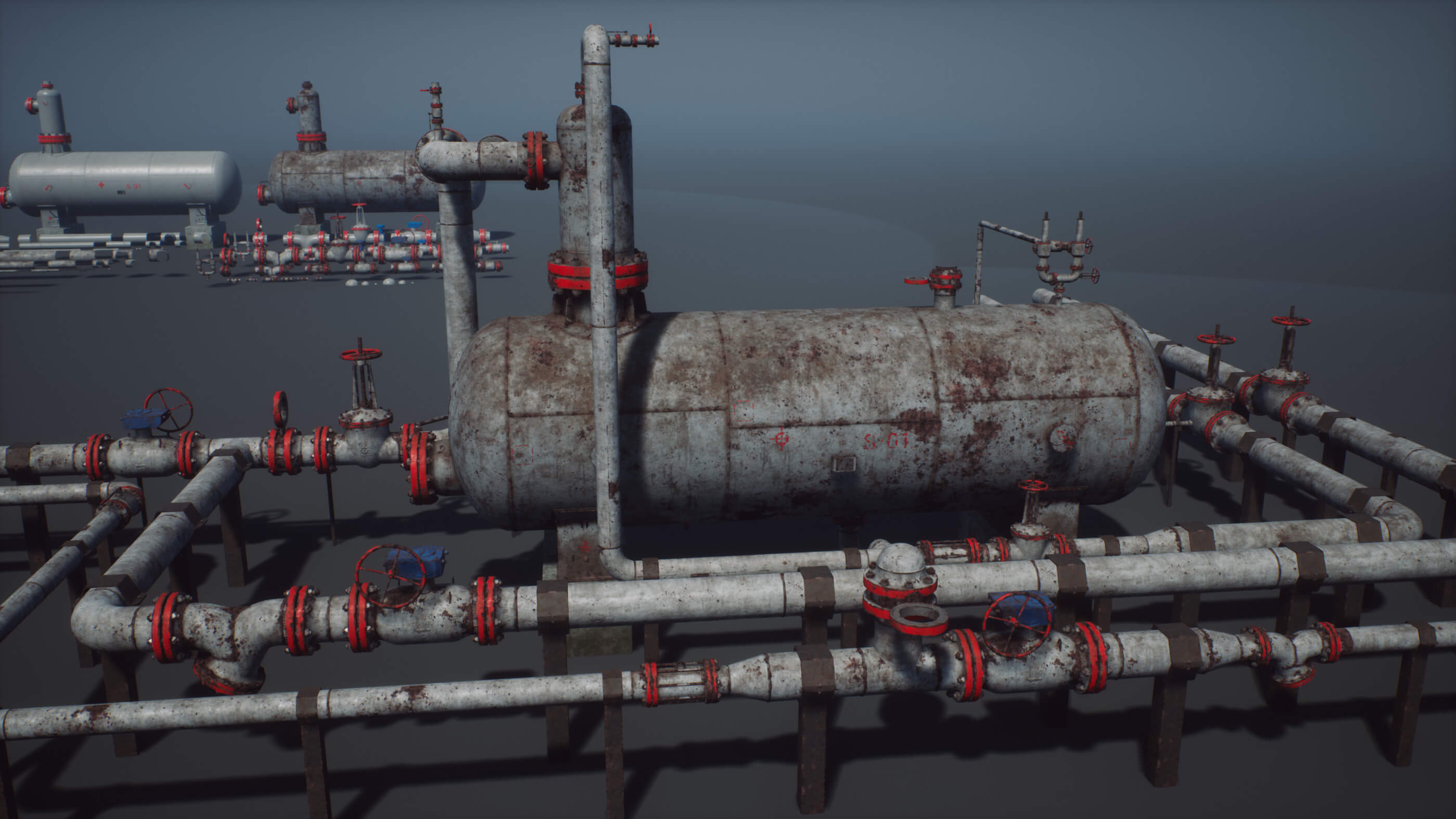 Industrial Vessel Separator PBR Game Ready - 3D Model by YuriBarinov