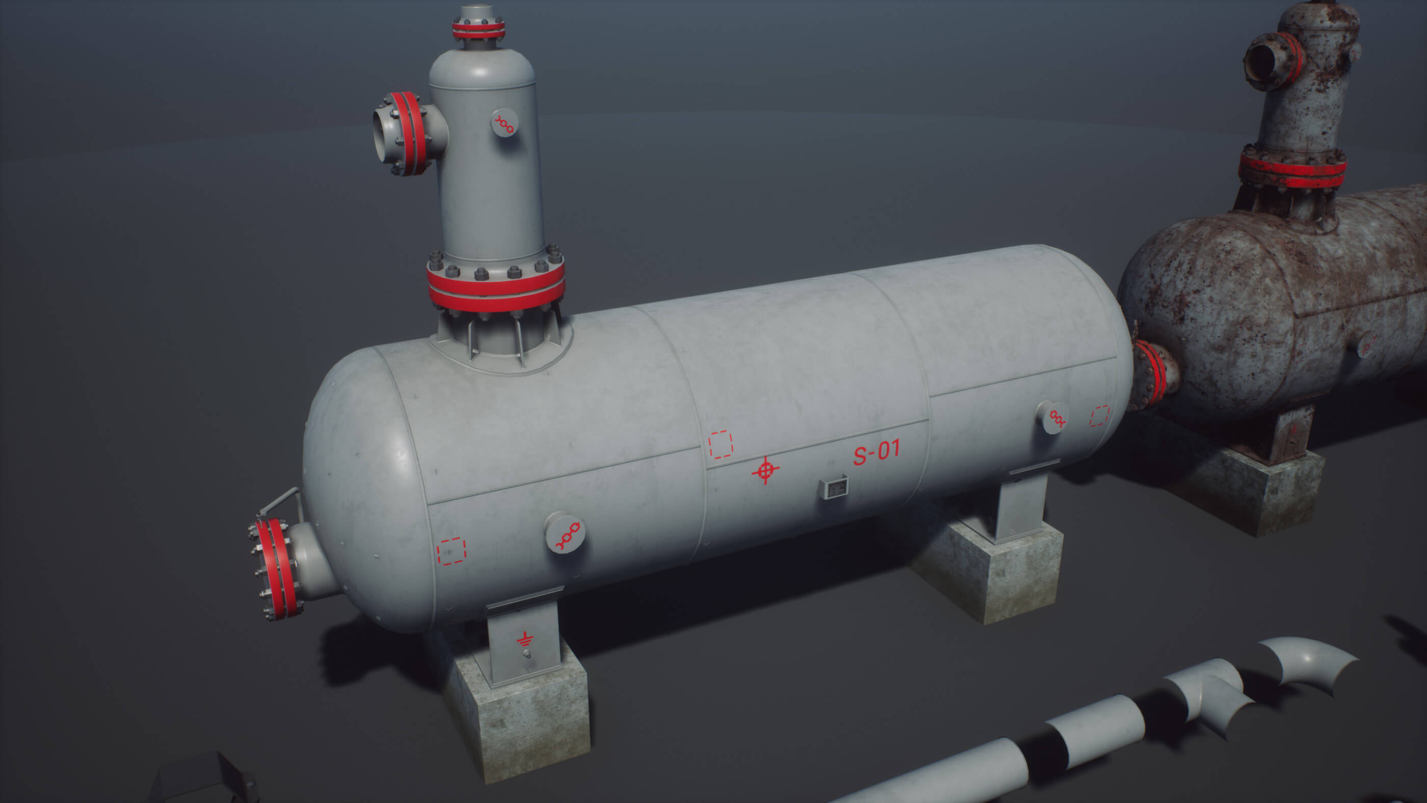 Industrial Vessel Separator PBR Game Ready - 3D Model by YuriBarinov