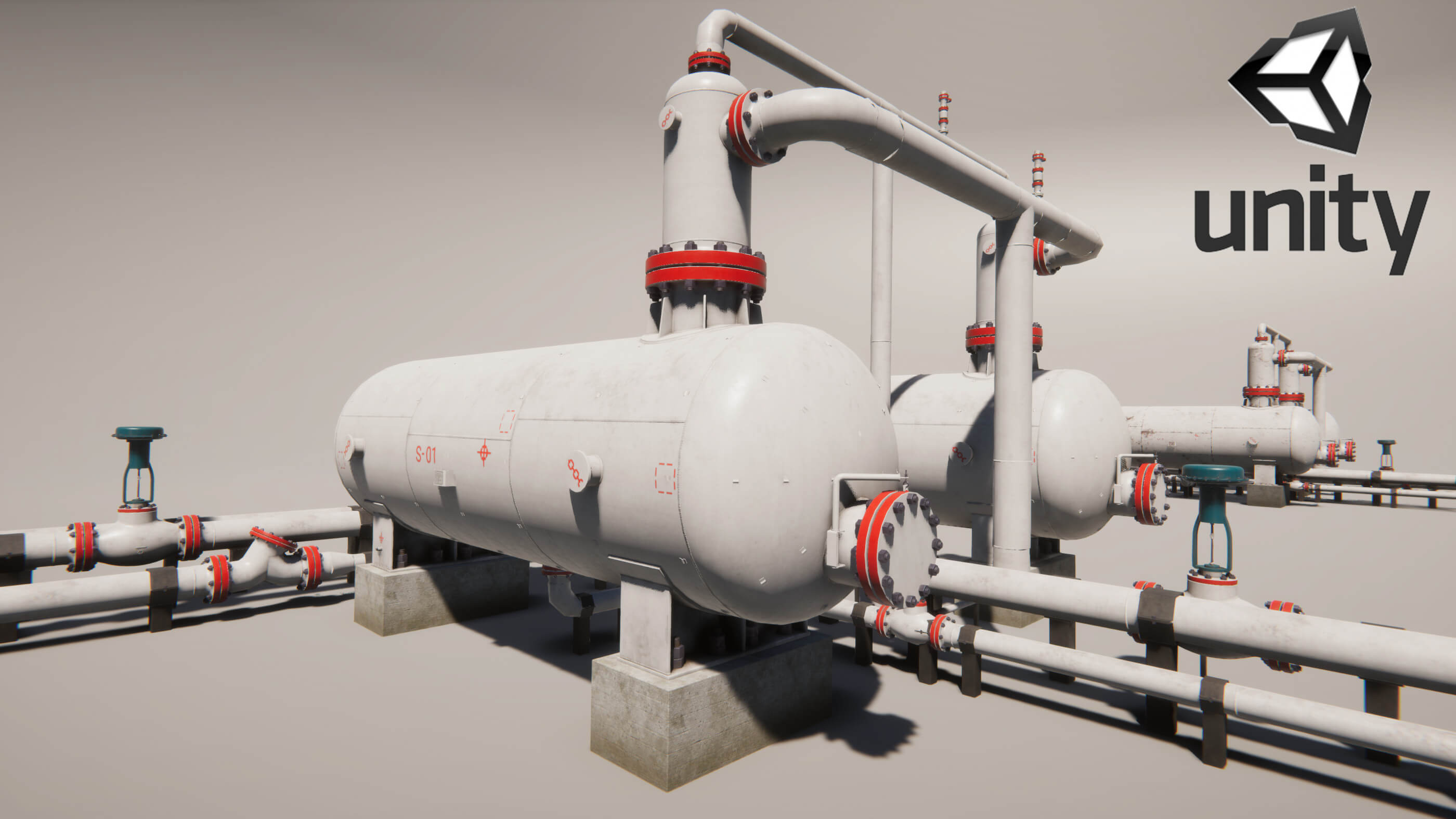 Industrial Vessel Separator PBR Game Ready - 3D Model by YuriBarinov