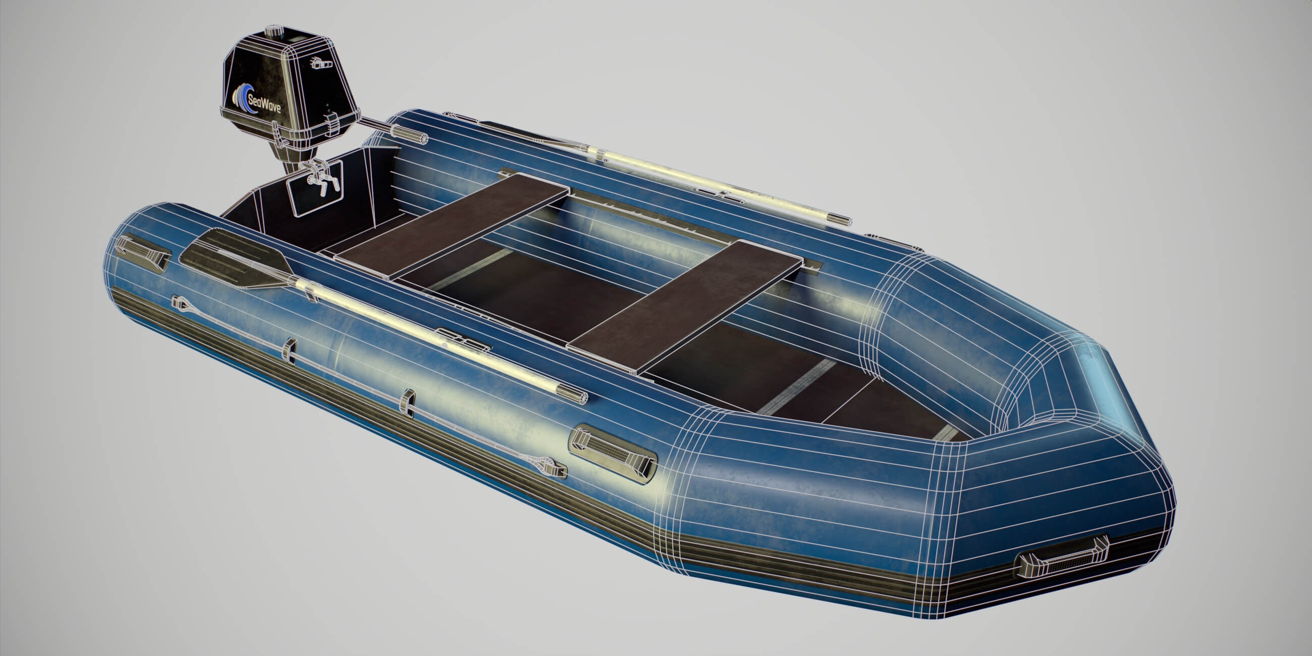 Inflatable Boat PBR - 3D Model by YuriBarinov