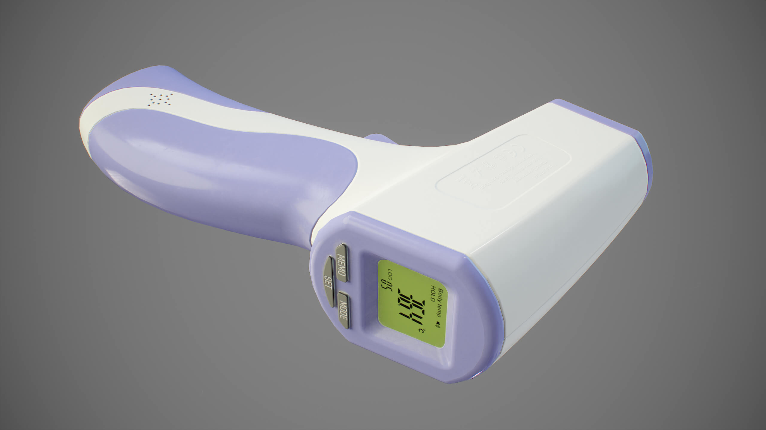 Infrared Forehead Thermometer PBR - 3D Model by YuriBarinov