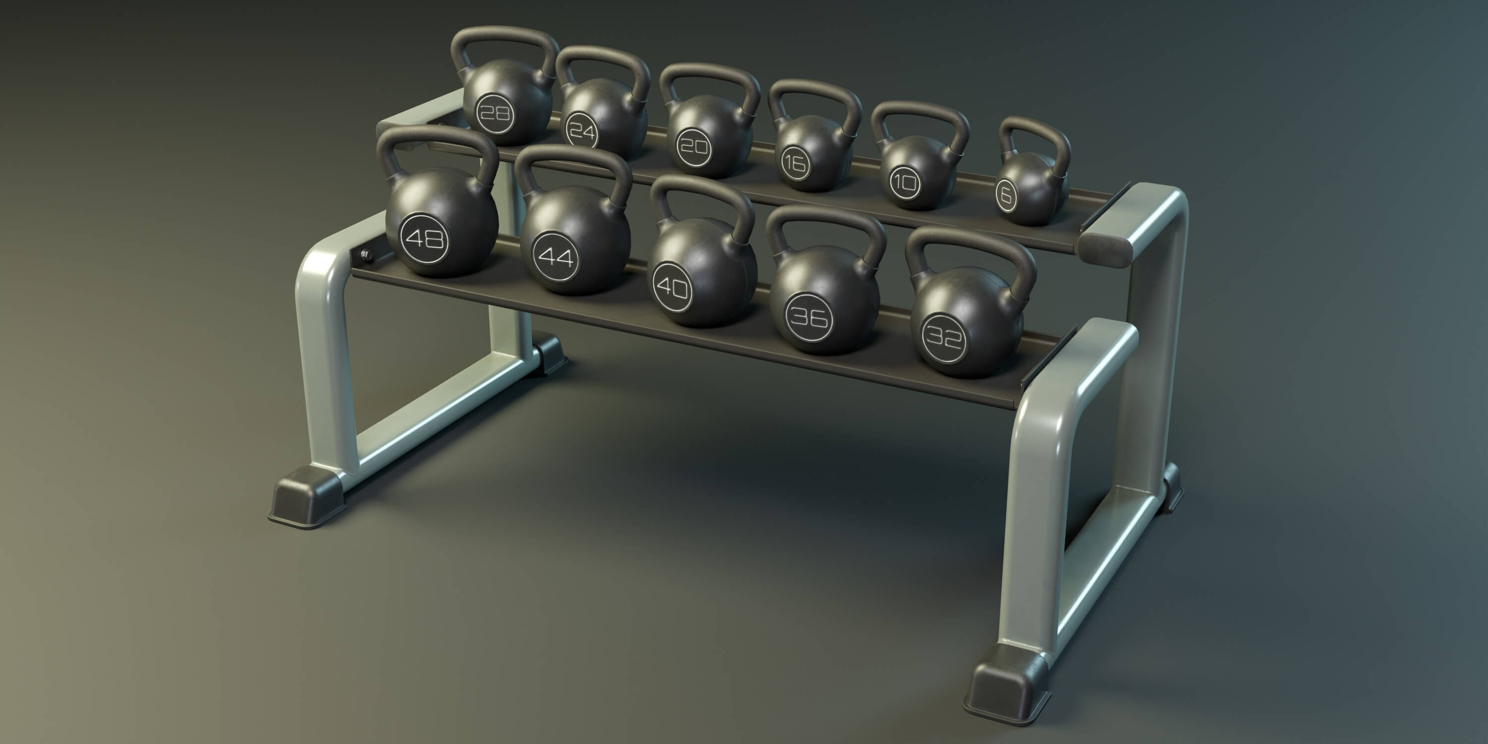 Kettlebell Rack PBR - 3D Model by YuriBarinov