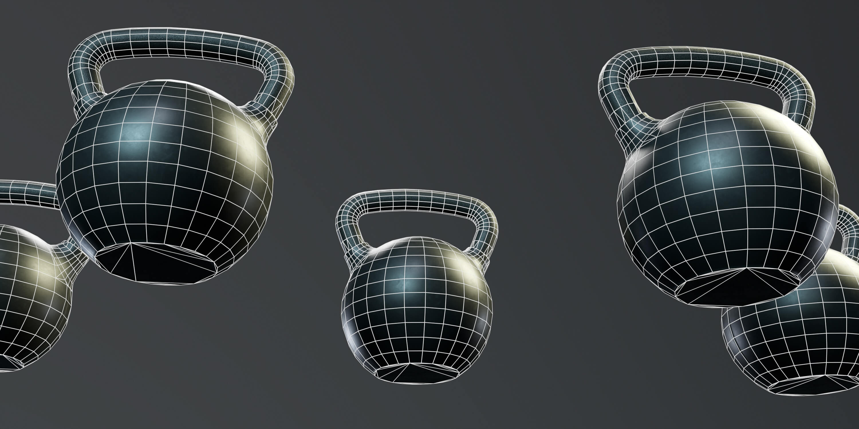 Kettlebell Set PBR - 3D Model by YuriBarinov
