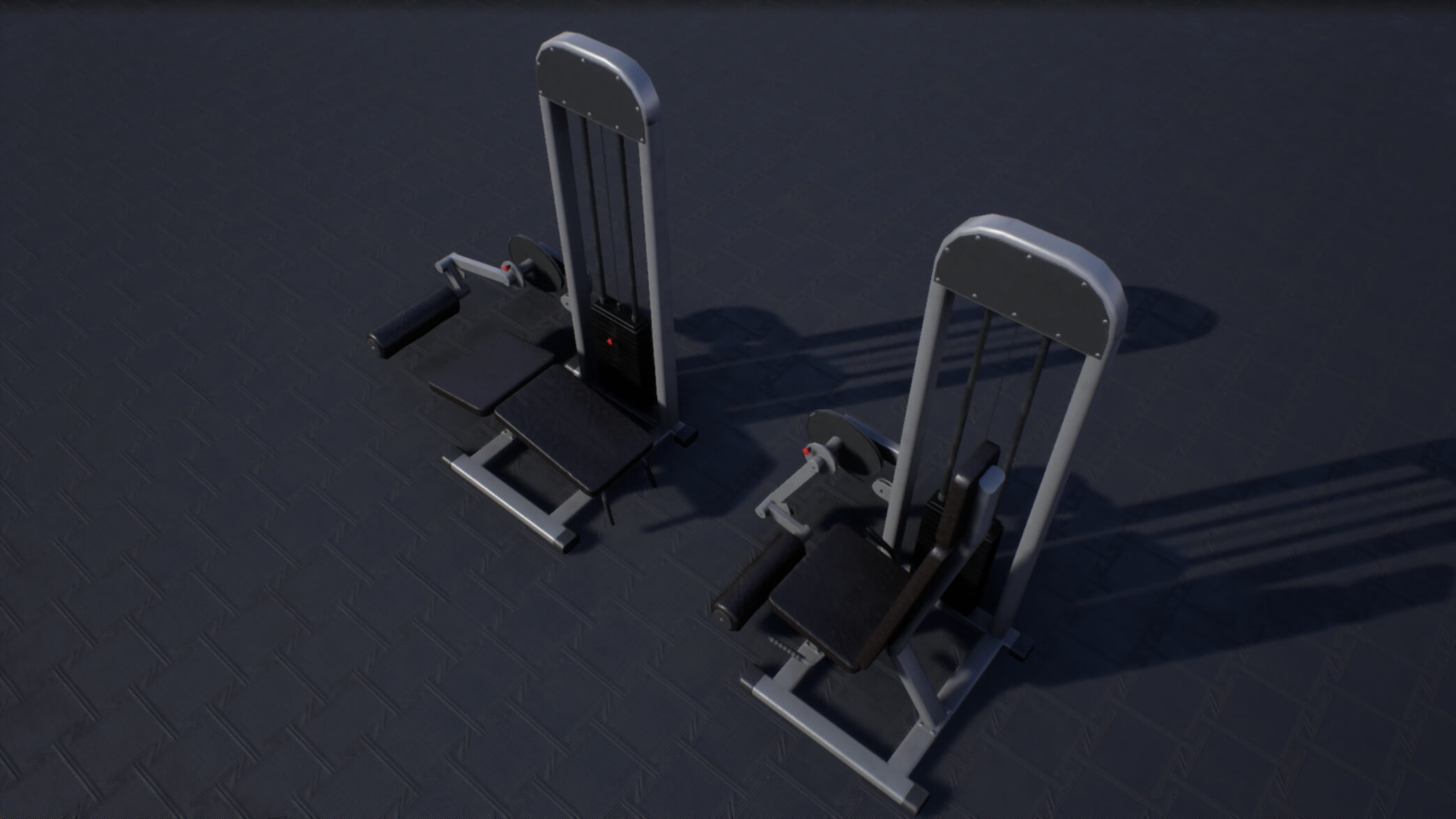 Leg Extension Curl Machine PBR Game Ready - 3D Model by YuriBarinov