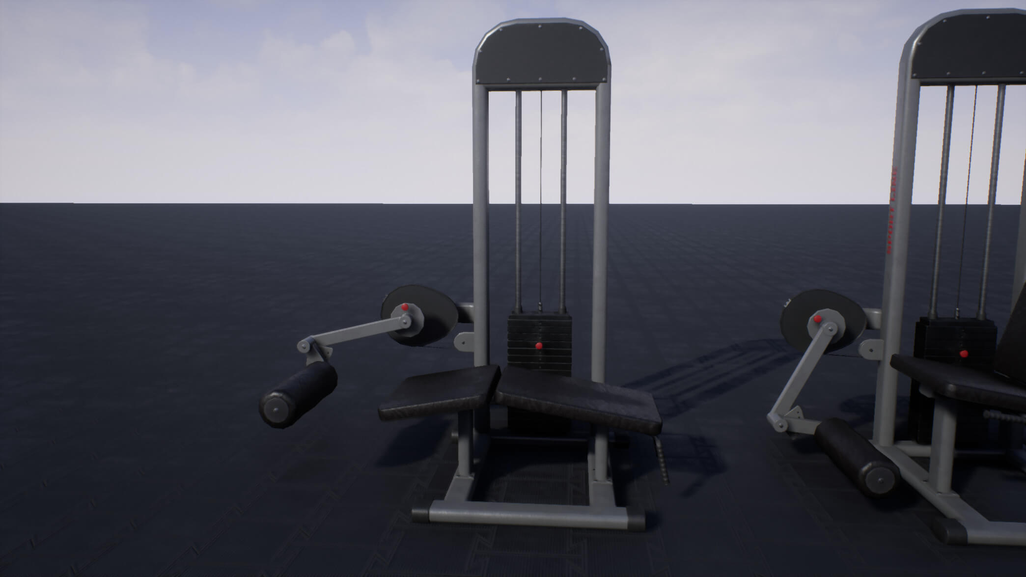 Leg Extension Curl Machine PBR Game Ready - 3D Model by YuriBarinov