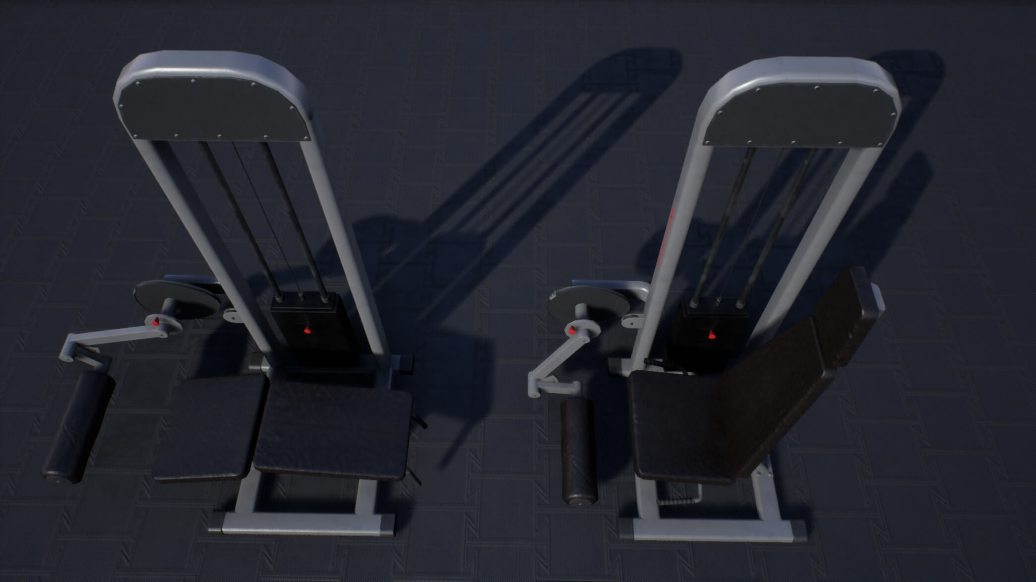 Leg Extension Curl Machine PBR Game Ready - 3D Model by YuriBarinov