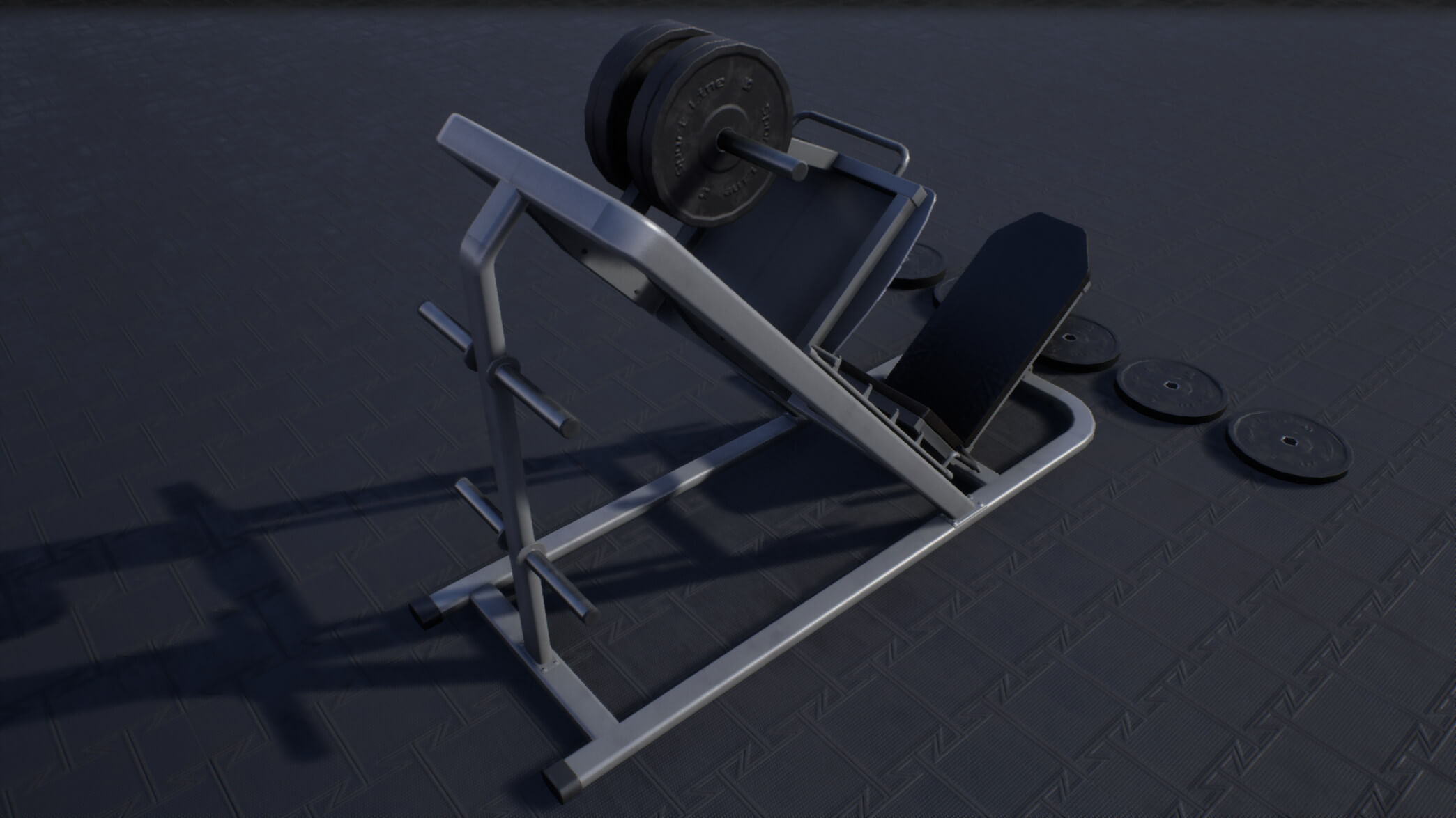 Leg Press Hack Squat PBR Game Ready - 3D Model by YuriBarinov
