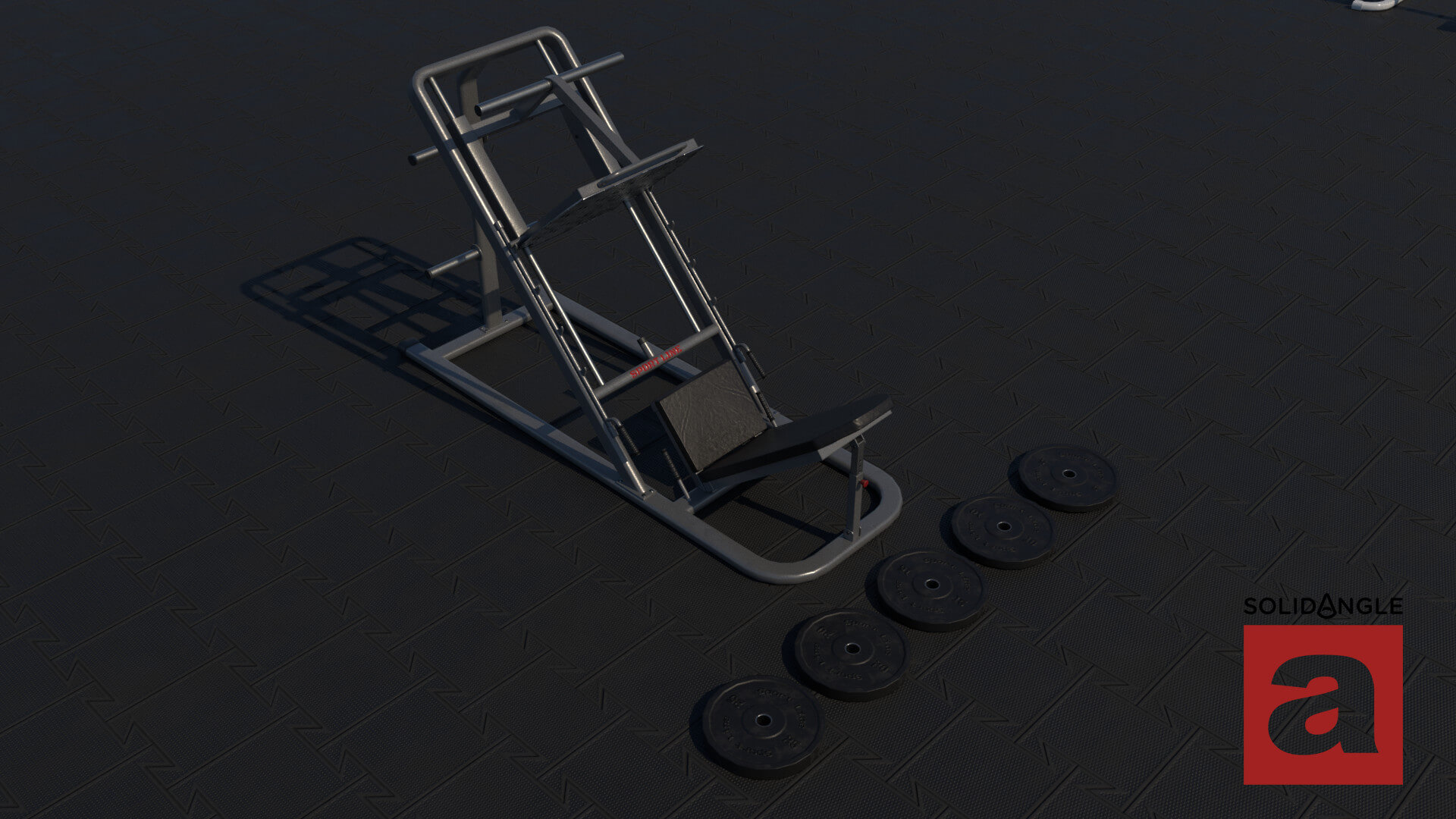 Leg Press Hack Squat PBR Game Ready - 3D Model by YuriBarinov