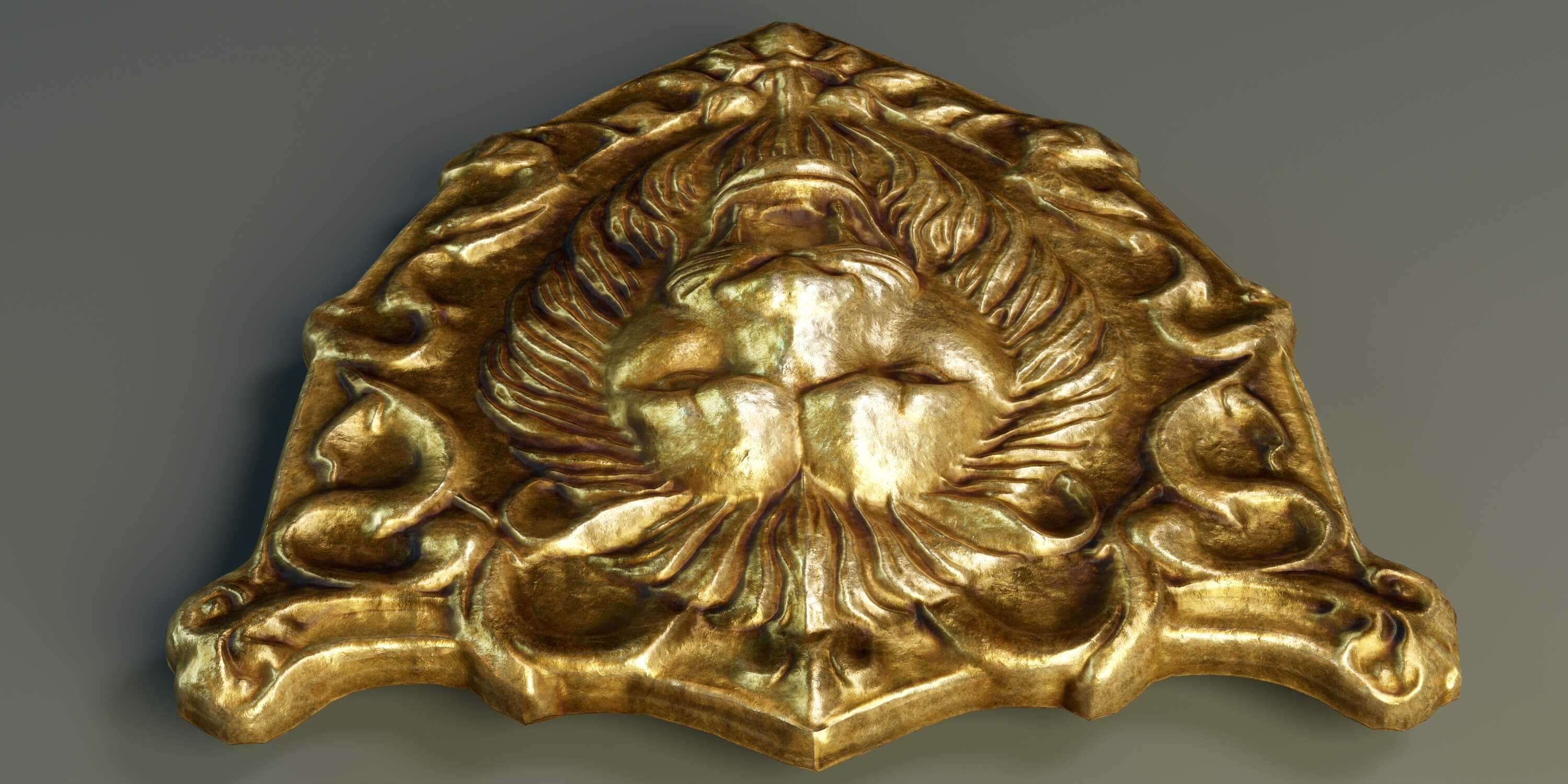 Lion Heraldic Emblem PBR - 3D Model by YuriBarinov