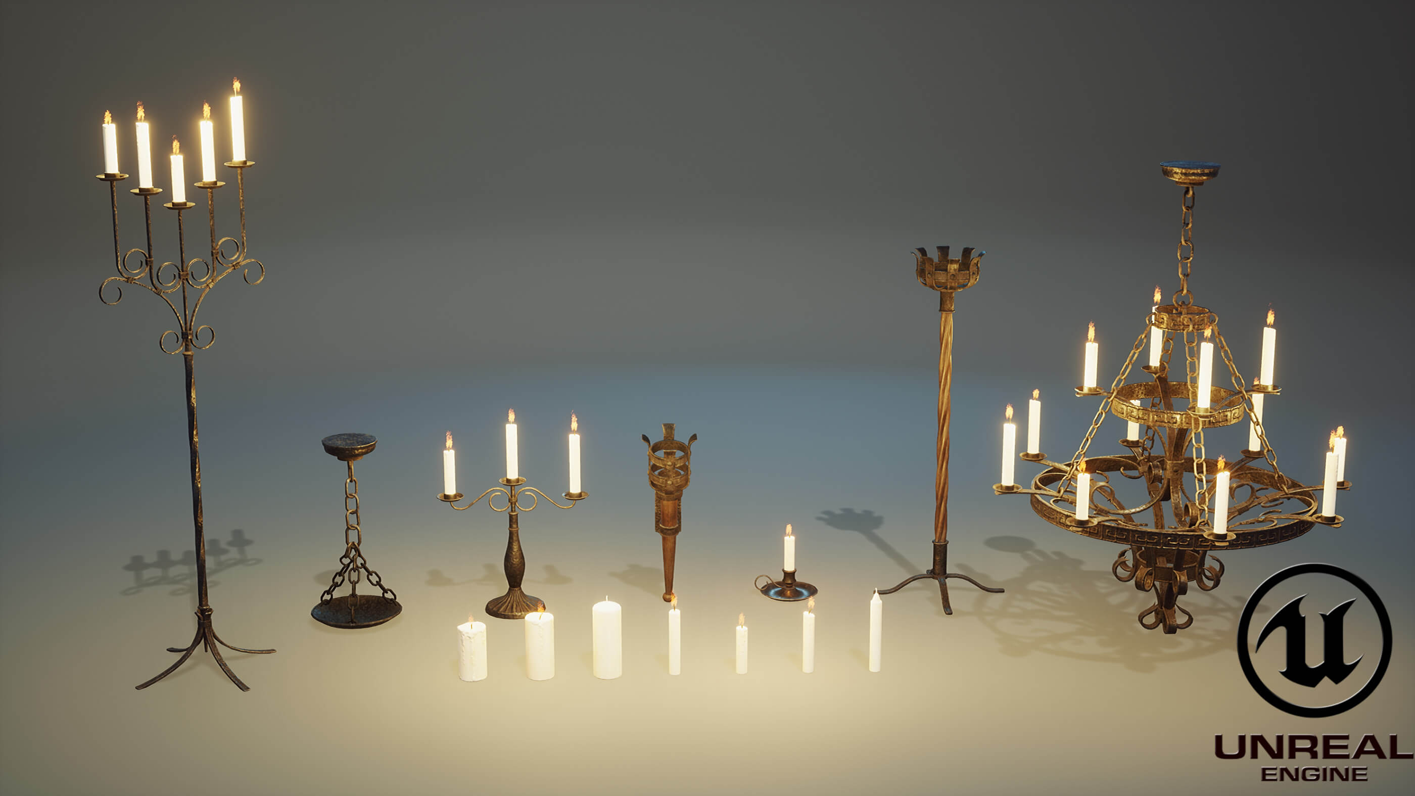 Medieval Light Pack - 3D Model by YuriBarinov