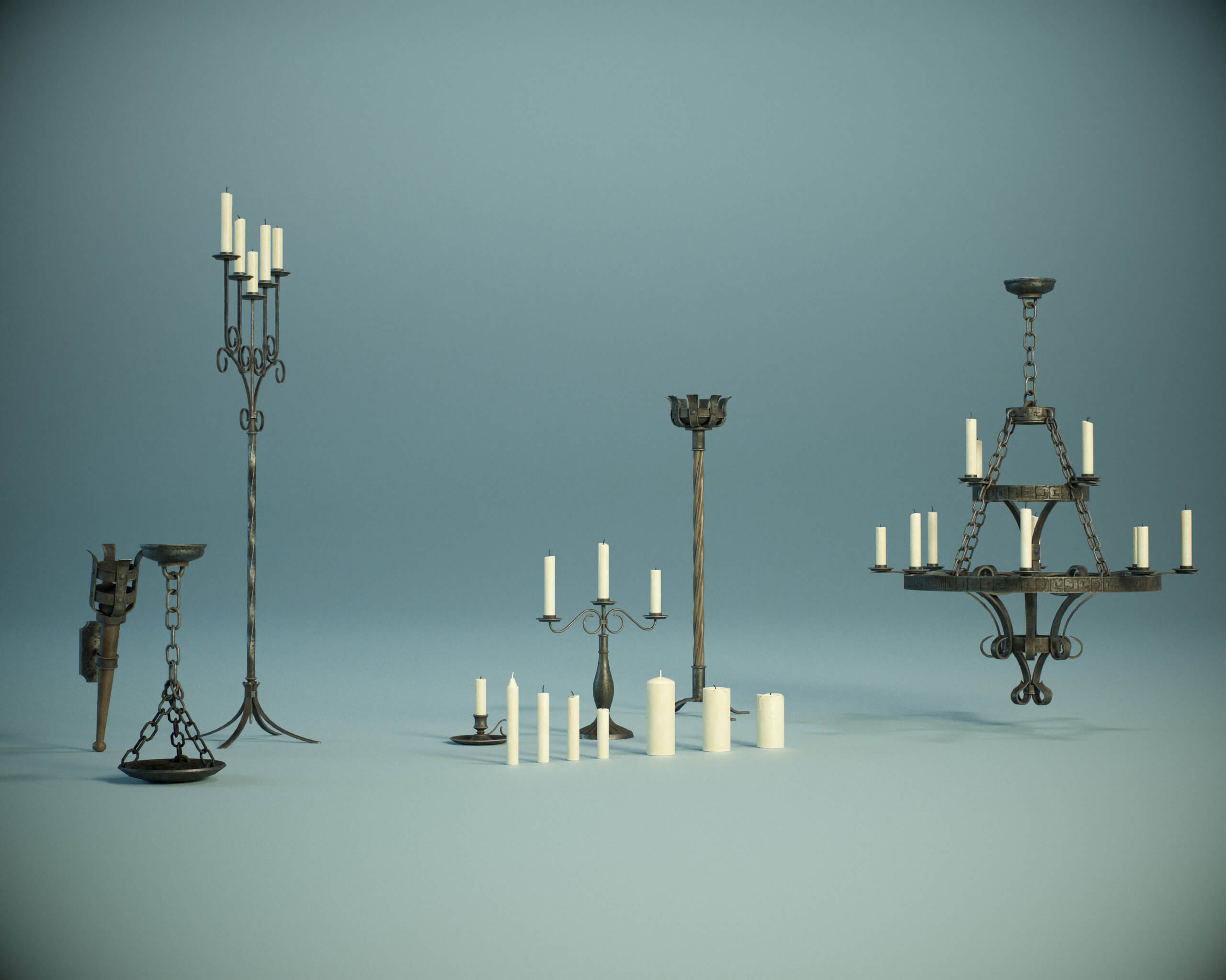 Medieval Light Pack - 3D Model by YuriBarinov