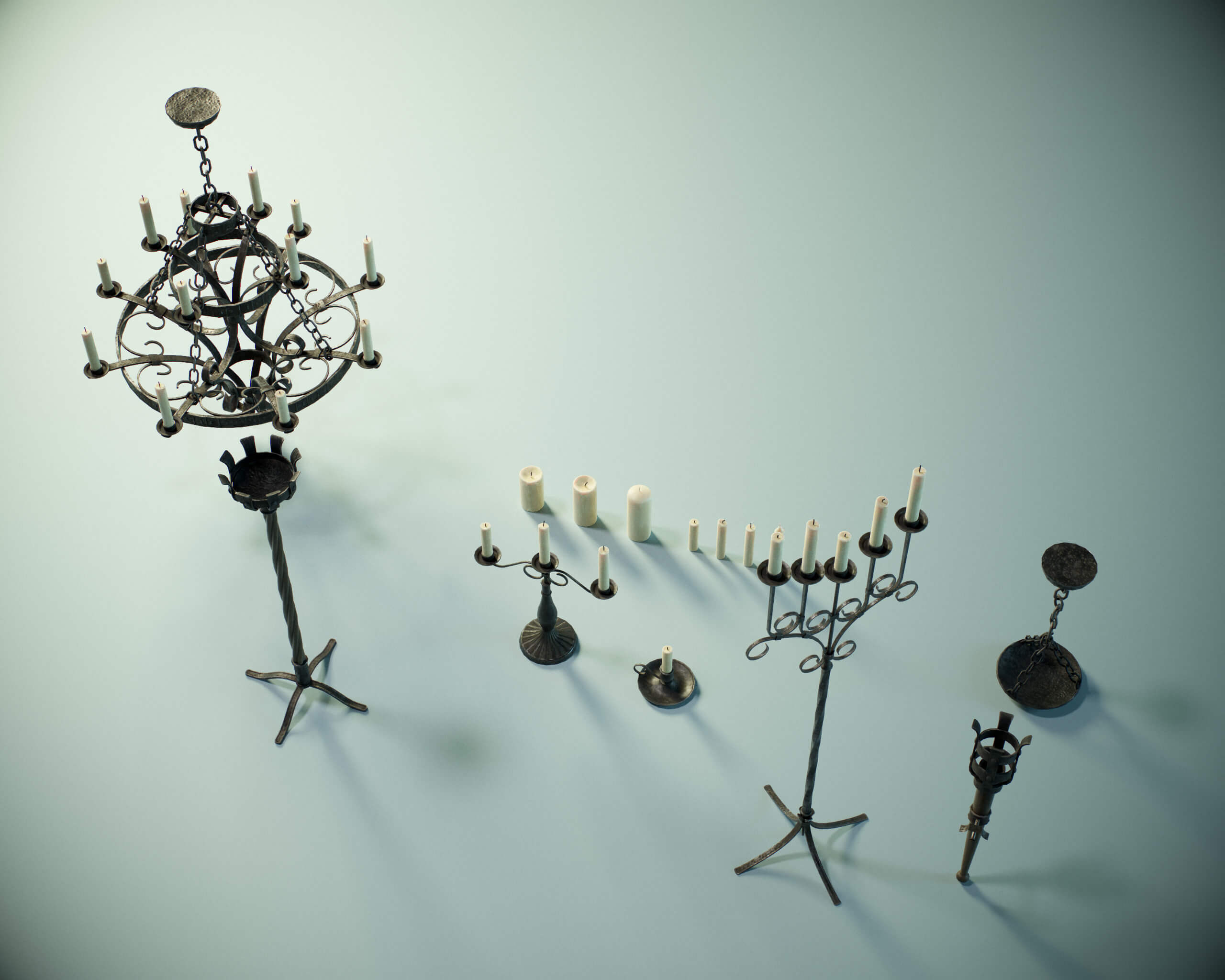 Medieval Light Pack - 3D Model by YuriBarinov