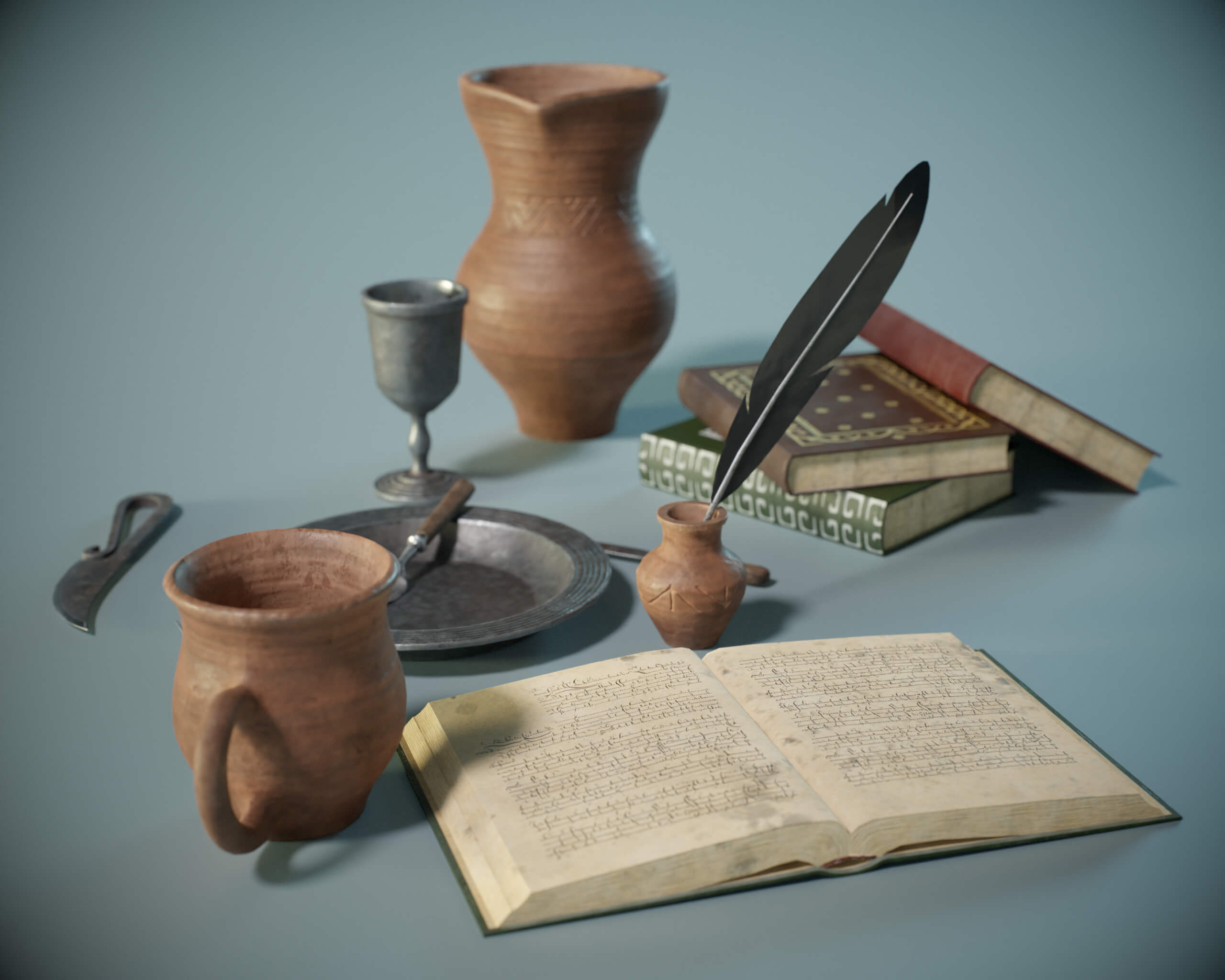 Medieval Props Set - 3D Model by YuriBarinov
