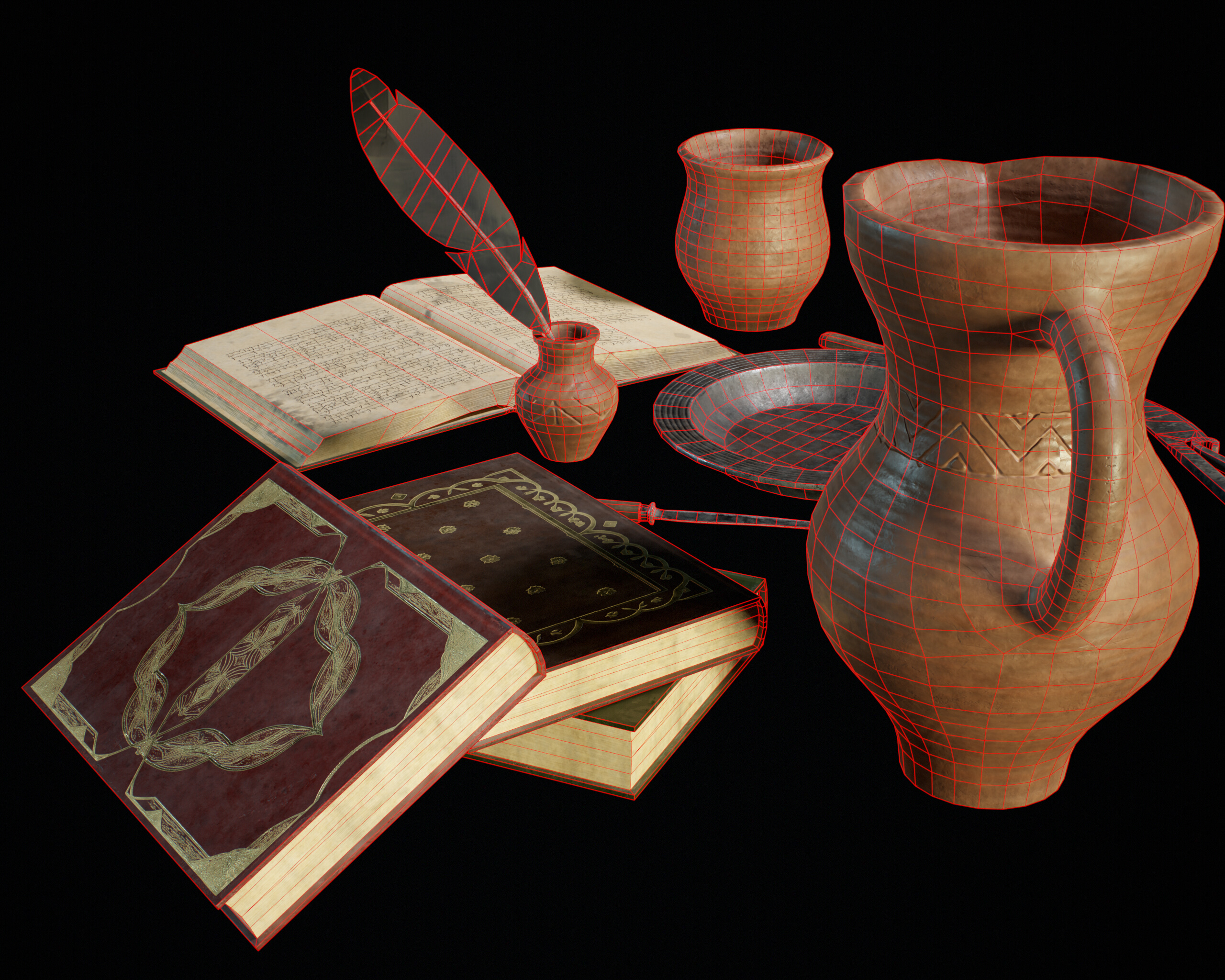 Medieval Props Set - 3D Model by YuriBarinov