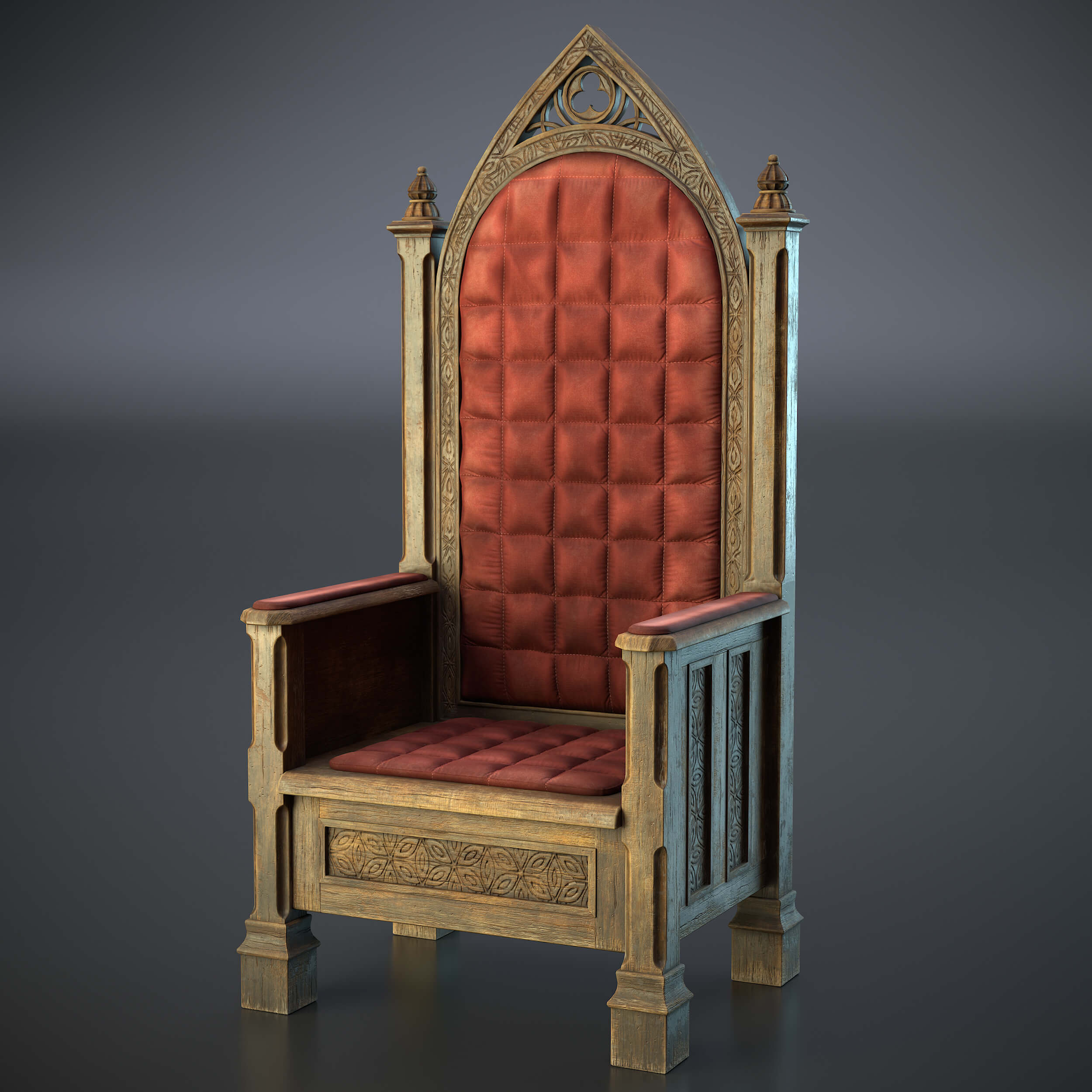 Medieval Throne PBR Game Ready - 3D Model by YuriBarinov