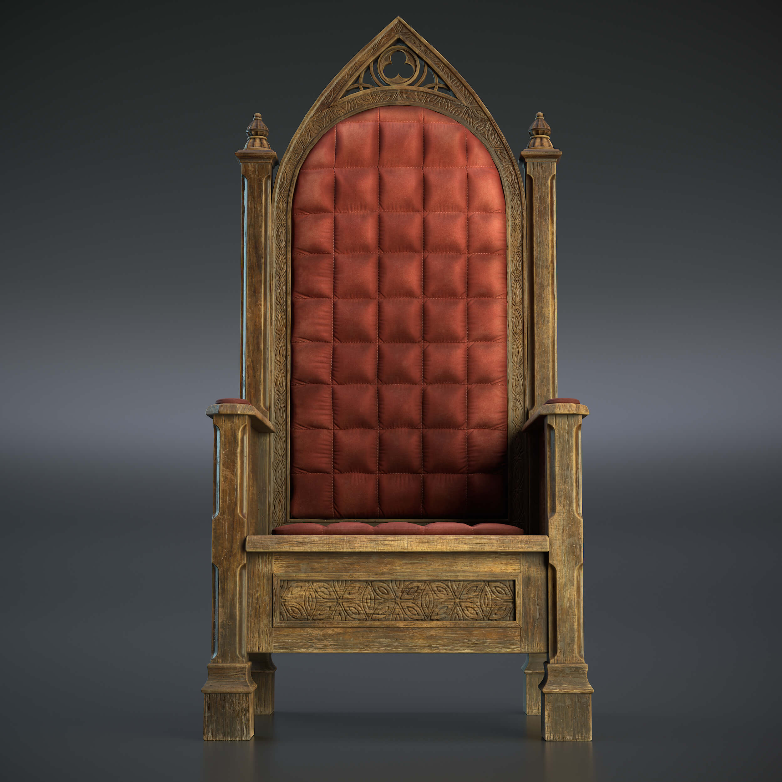 Medieval Throne PBR Game Ready - 3D Model by YuriBarinov