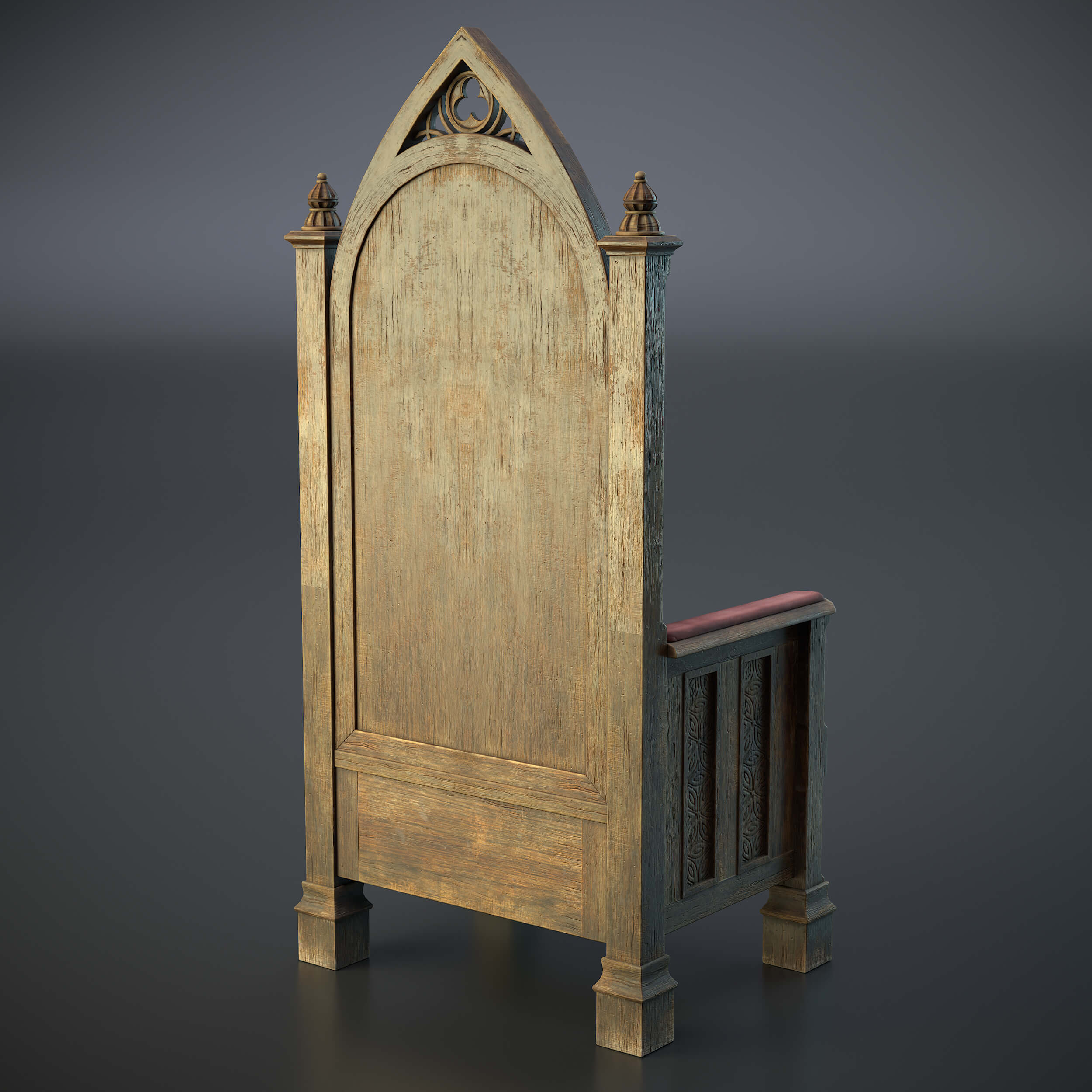Medieval Throne PBR Game Ready - 3D Model by YuriBarinov
