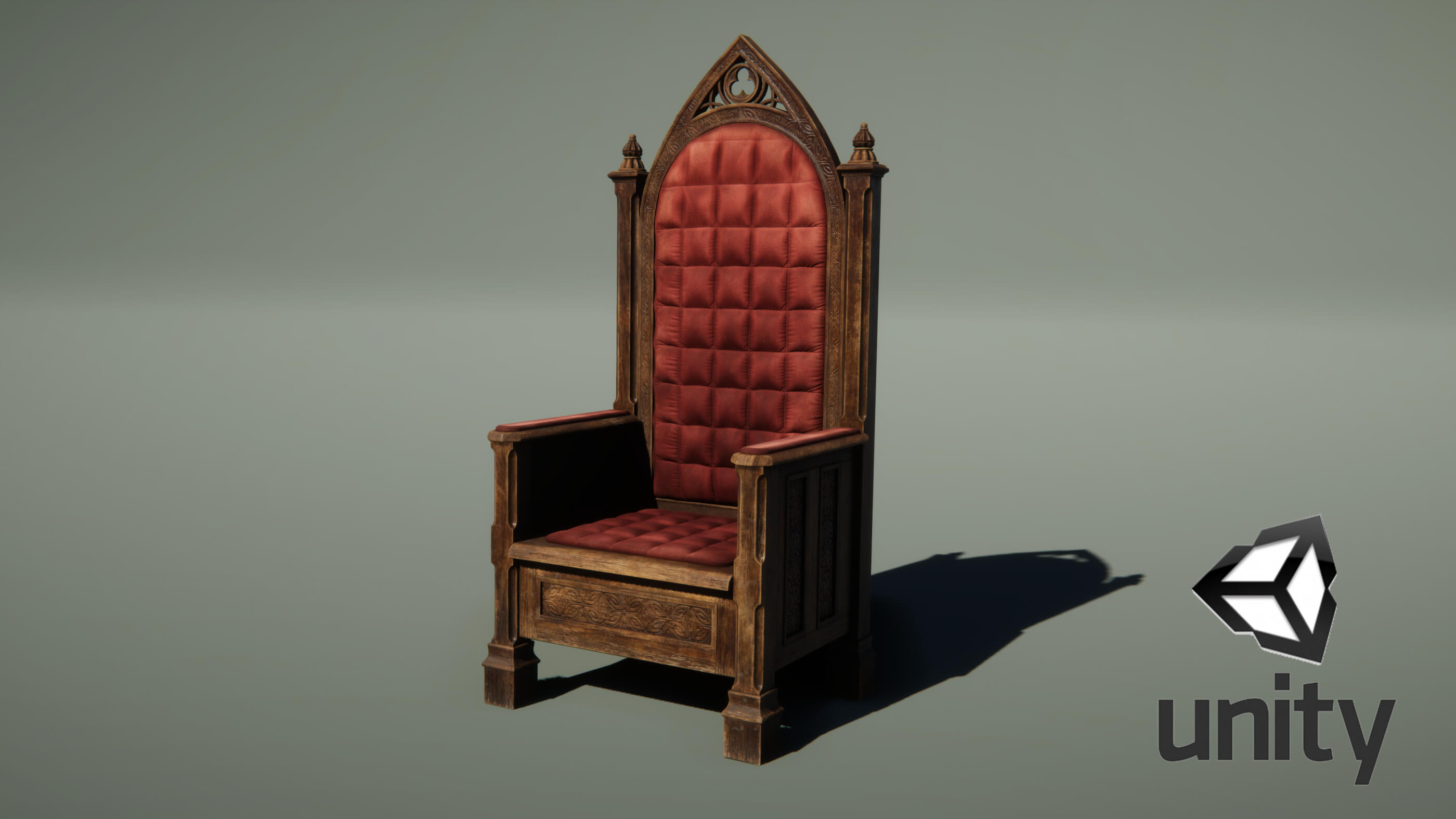 Medieval Throne PBR Game Ready - 3D Model by YuriBarinov