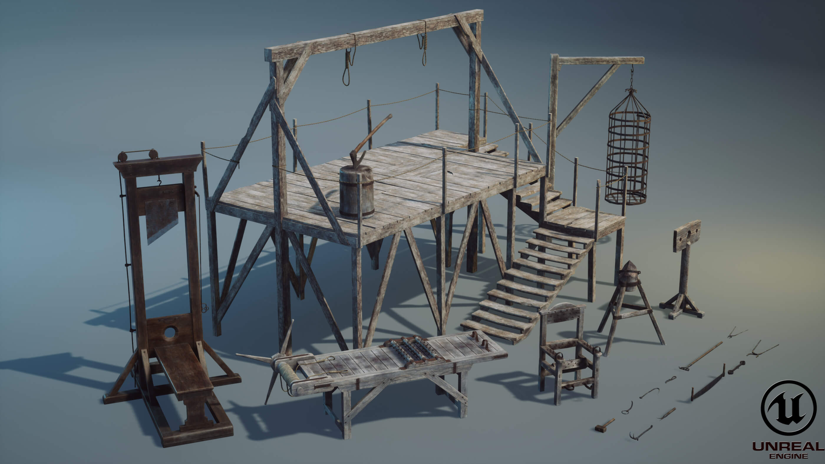 Medieval Torture Pack - 3D Model by YuriBarinov